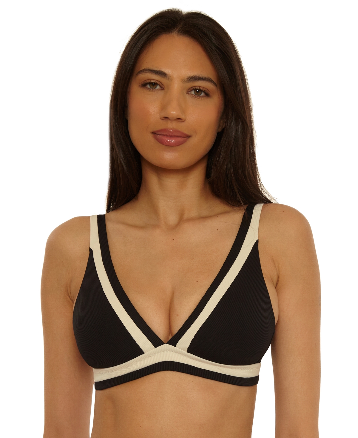 Click here for Becca Womens Coast Line Fine Rib Color-Block Swim... prices