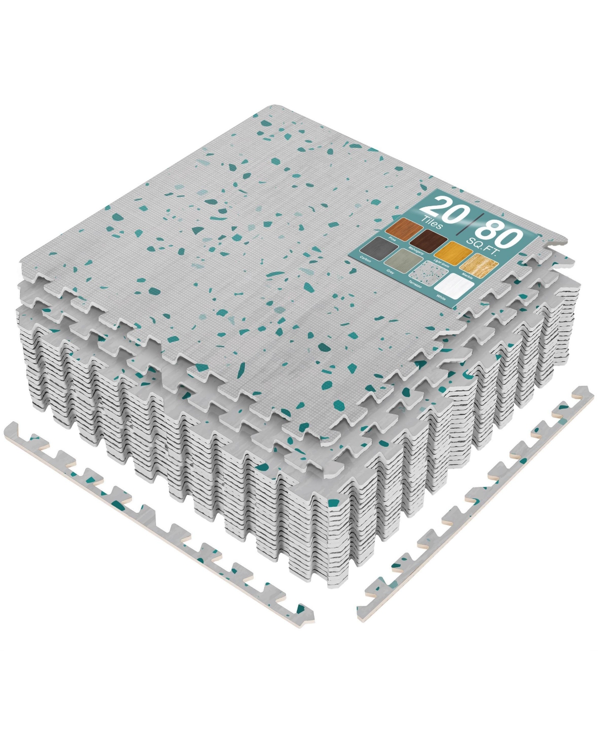 Click here for Sorbus 20 Tiles 80 Sq ft Wood Grain Interlocking F... prices