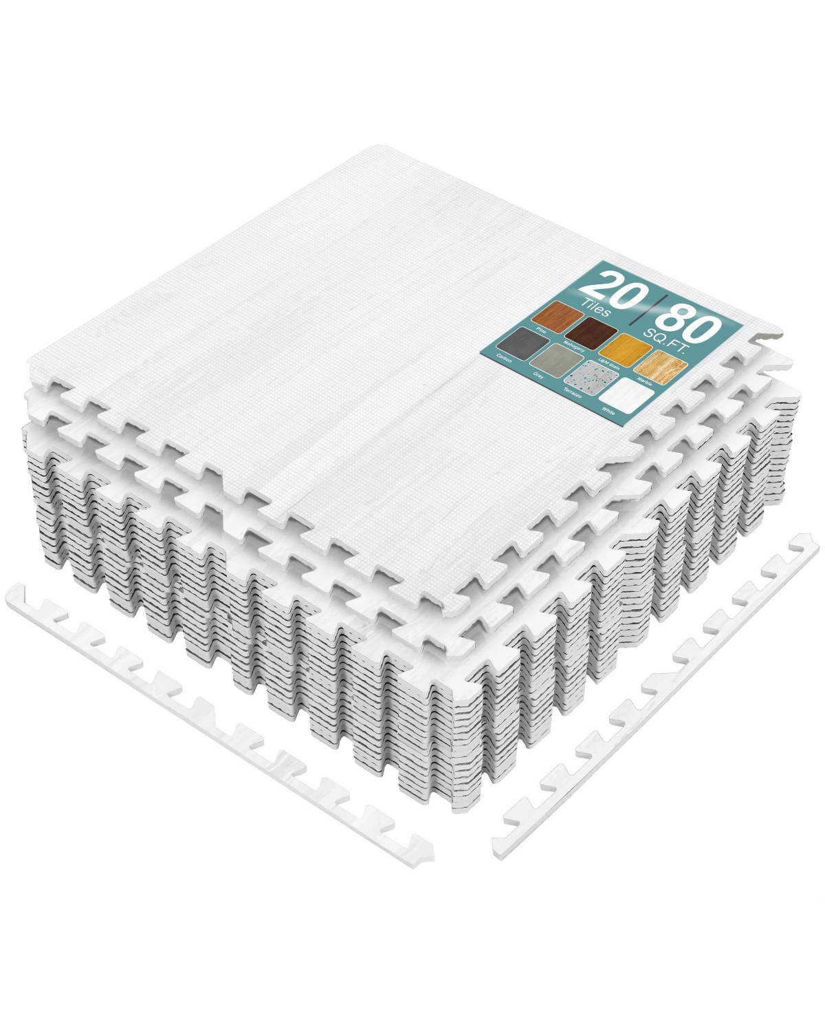 Click here for Sorbus 20 Tiles 80 Sq ft Wood Grain Interlocking F... prices