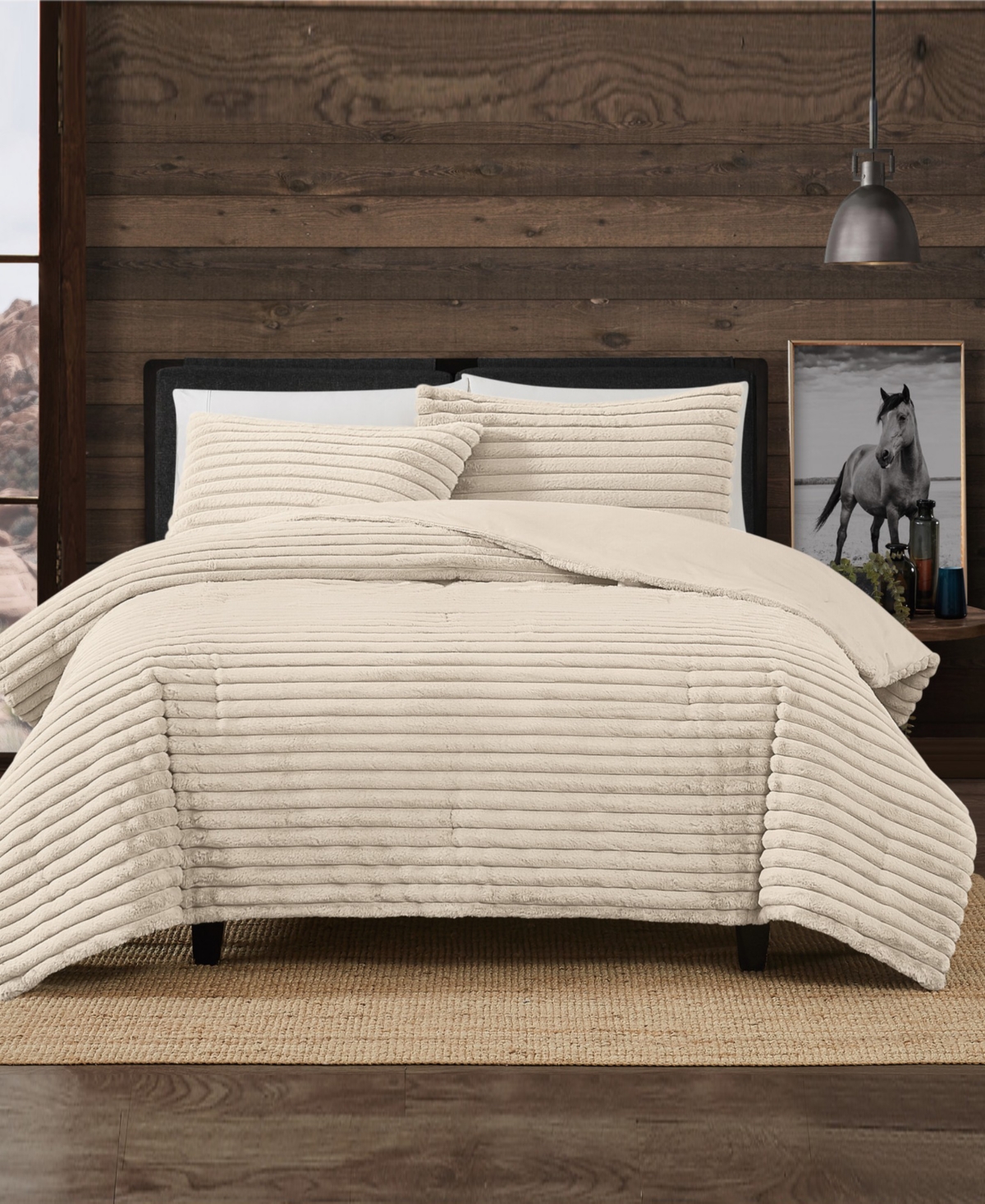 Click here for Frye Channel Faux Fur 3-Pc. Comforter Set  Full/Qu... prices