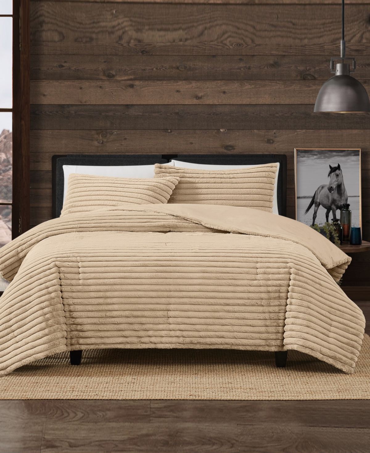 Click here for Frye Channel Faux Fur 3-Pc. Comforter Set  Full/Qu... prices