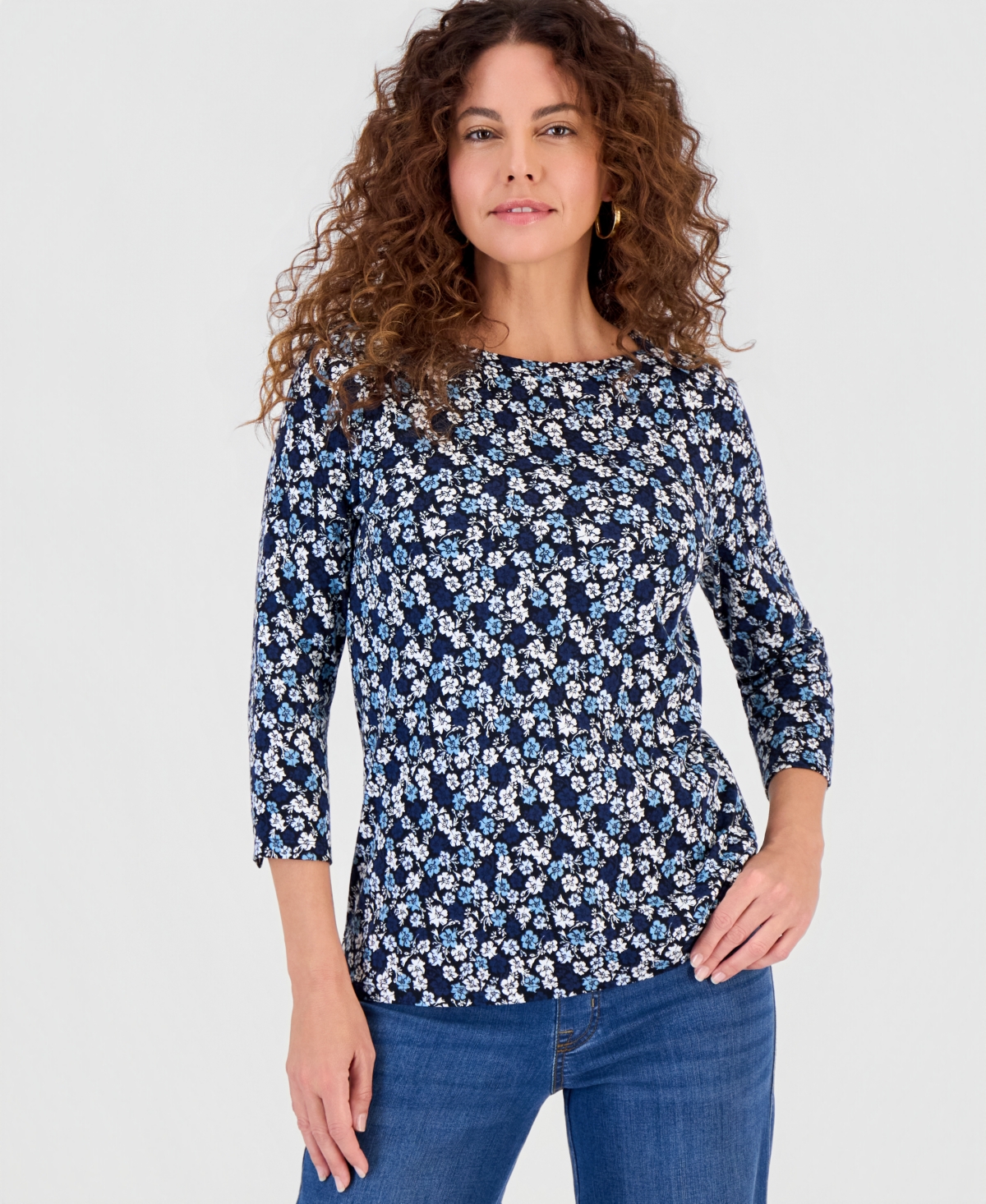 Click here for Style & Co Petite Boat Neck Top  Macys Exclusive -... prices