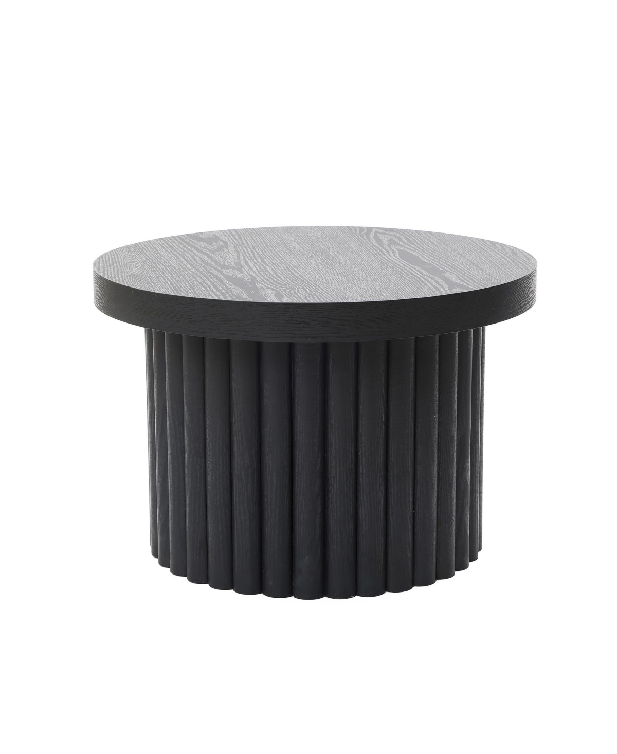 Click here for LuxenHome Modern Fluted Wood Round Coffee Table  S... prices