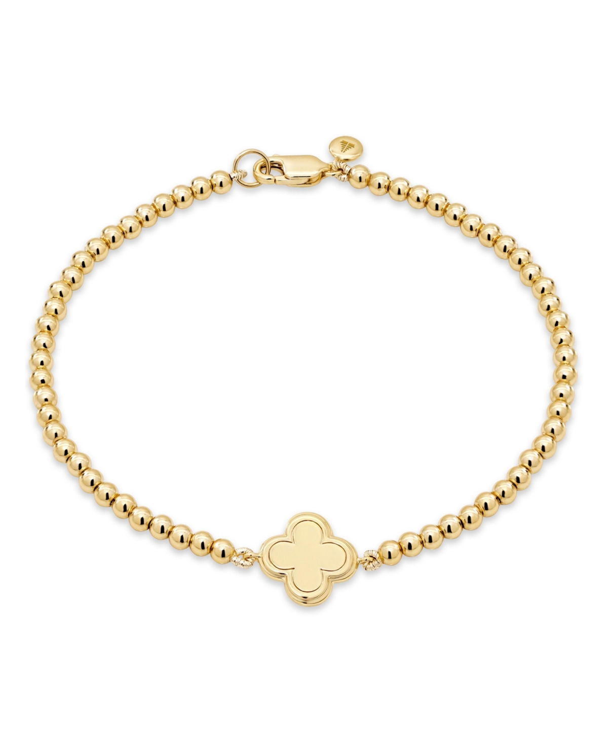 Click here for Devata Clover Beaded Ball Bracelet in Gold Plated... prices