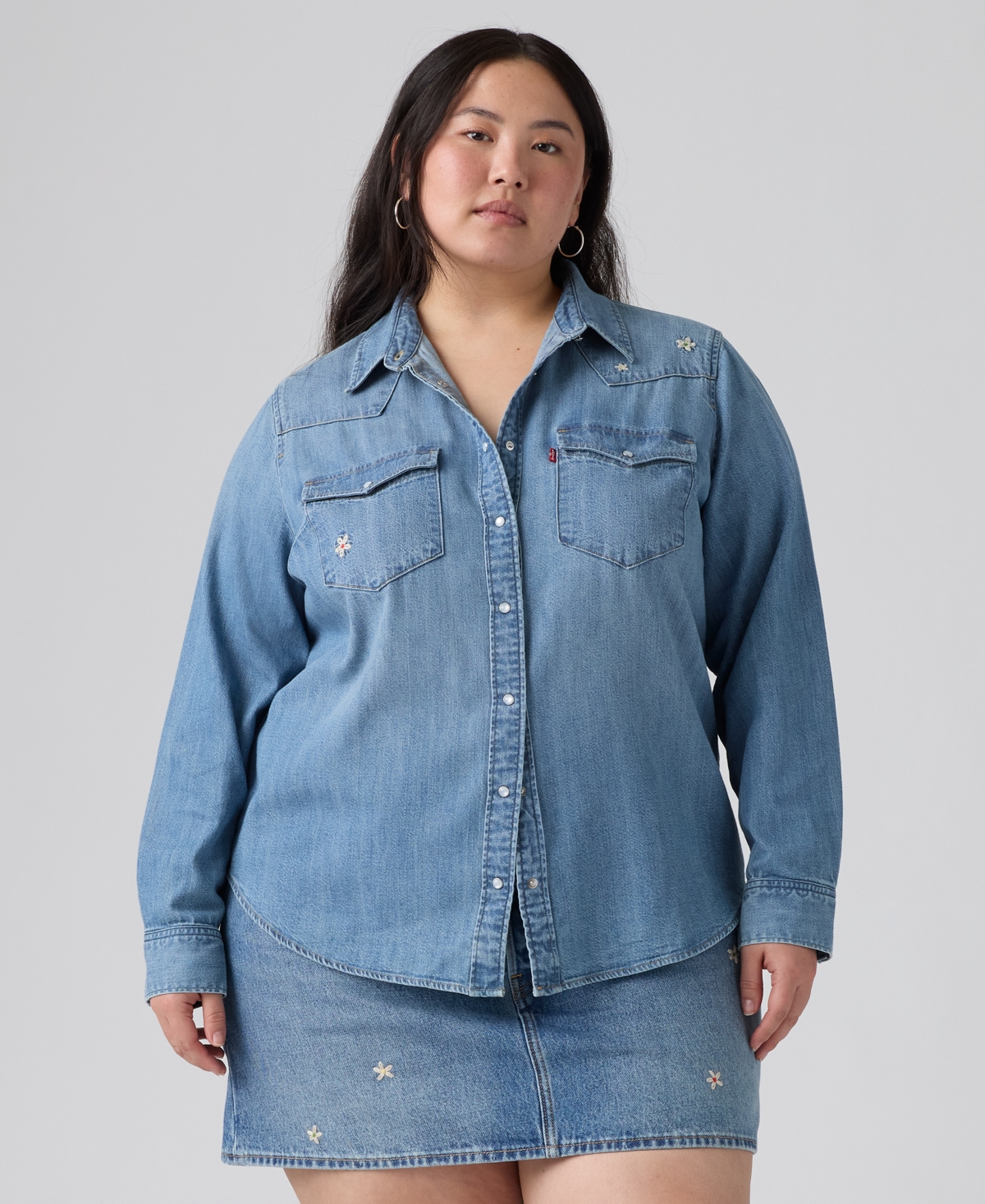 Click here for Levis Trendy Plus Size Essential Western Cotton Sh... prices