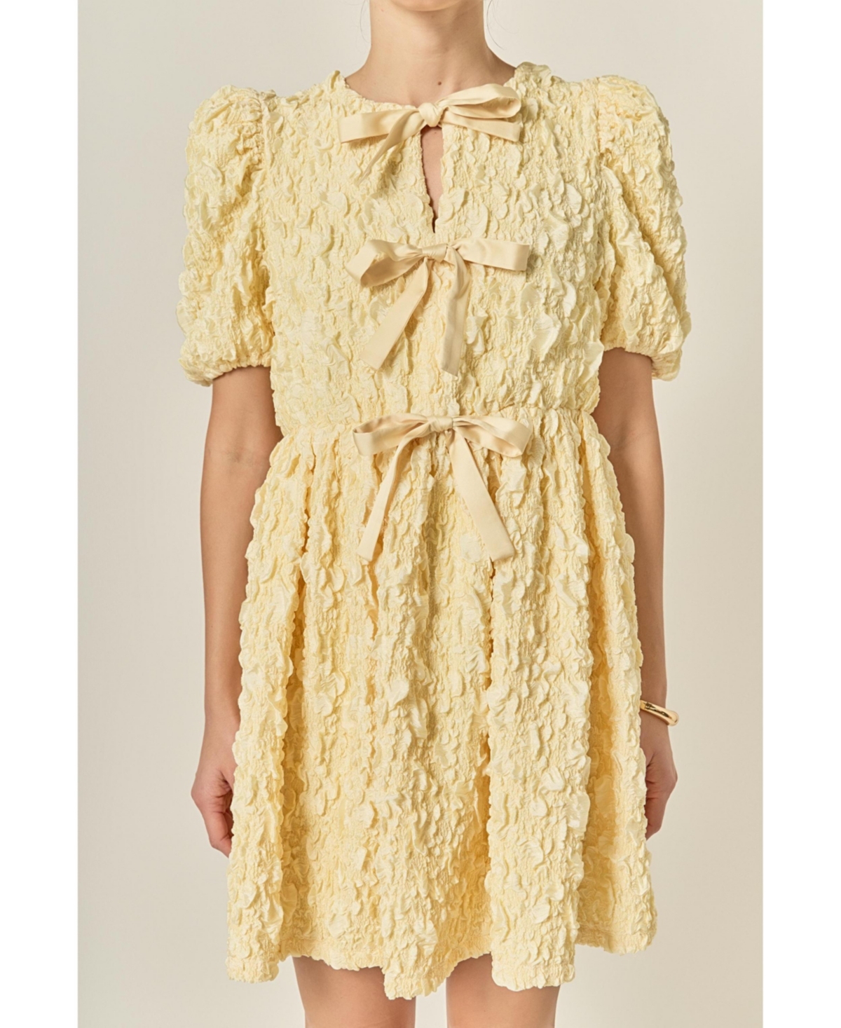 Click here for English Factory Womens Bow Detailed Puff Sleeve st... prices