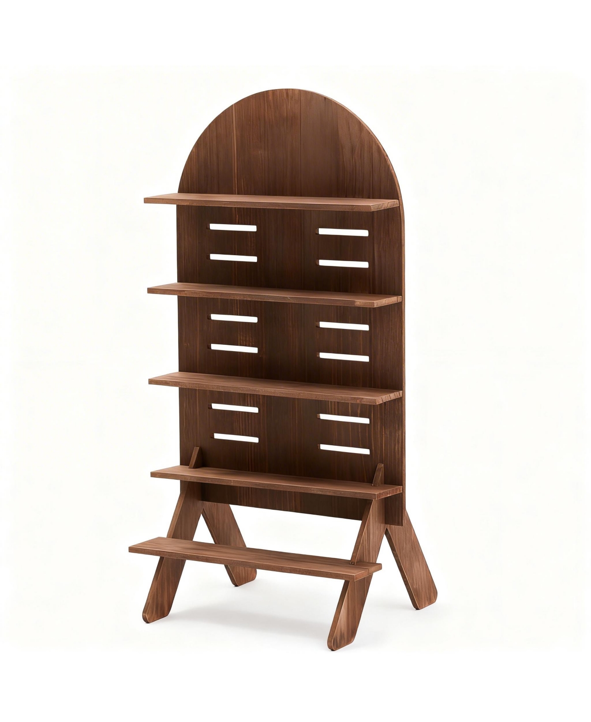 Click here for Yigii Adjustable 5-Tier Walnut Display Stand - Bro... prices