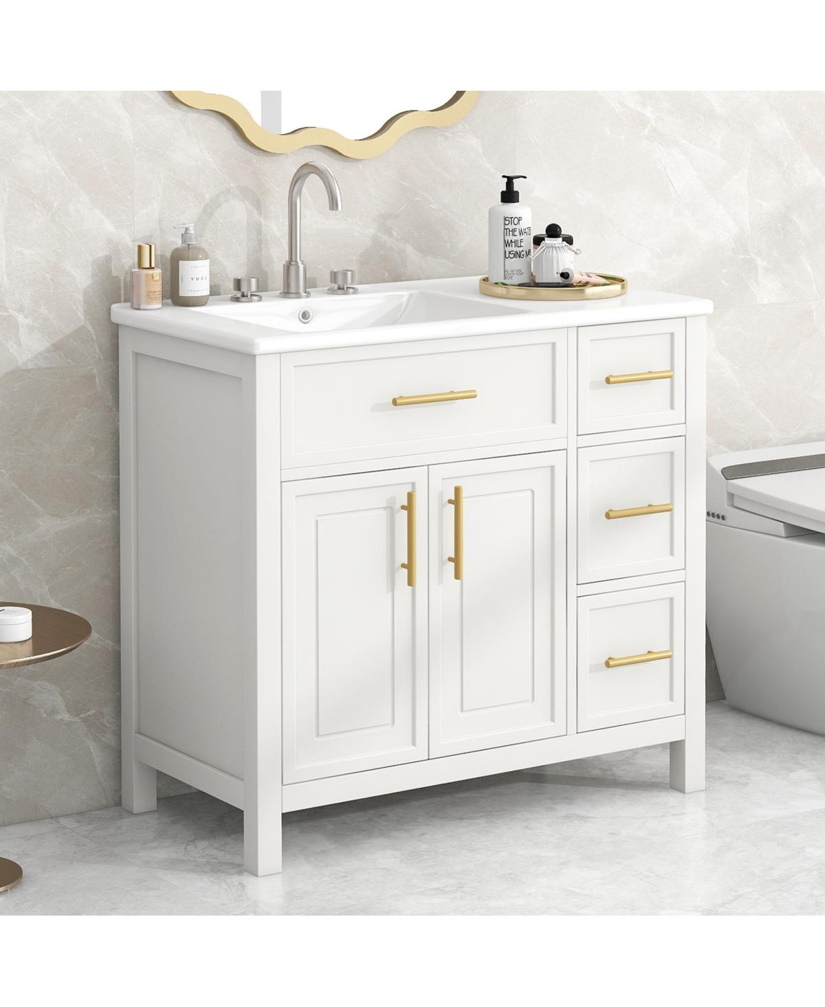 Click here for Sillysis 36" Bathroom Vanity with Left Cerami... prices