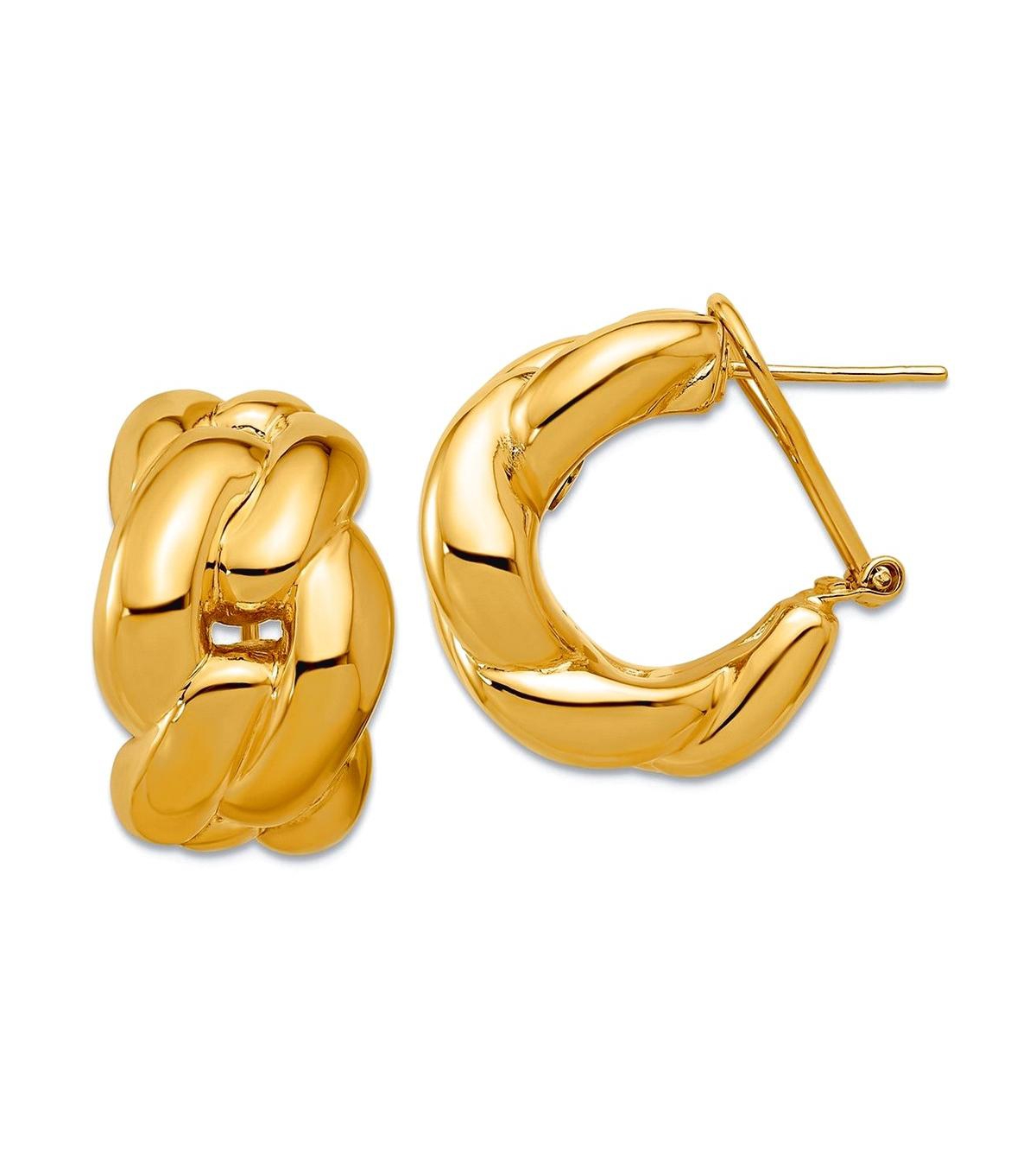 Click here for Curata Jewelry Solid 18k Gold 22x14mm Curb Link Om... prices