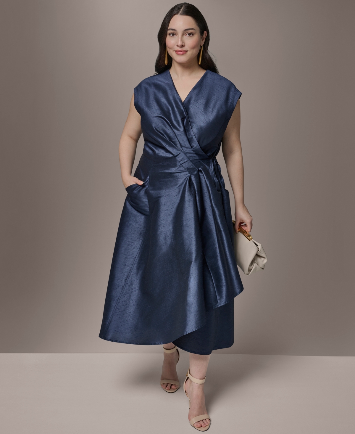 Click here for Donna Karan New York Plus Size Shantung Fit And Fl... prices
