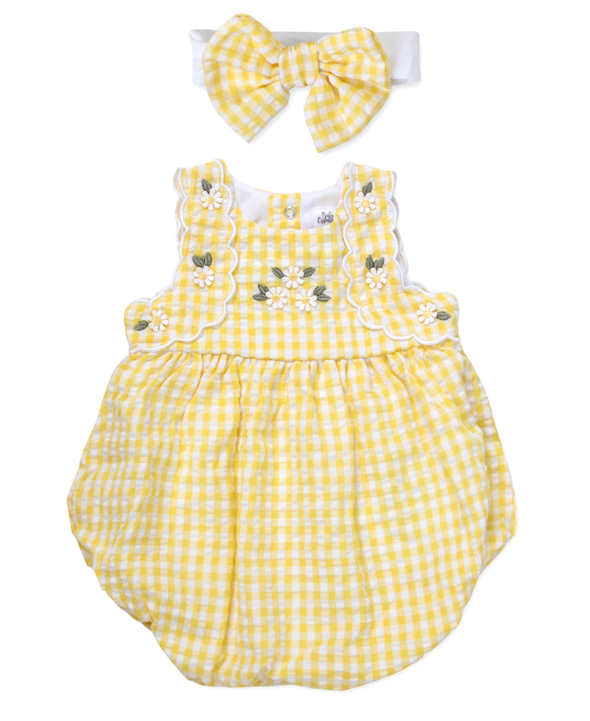 Click here for Baby Essentials Baby Girls Seersucker Floral Rompe... prices