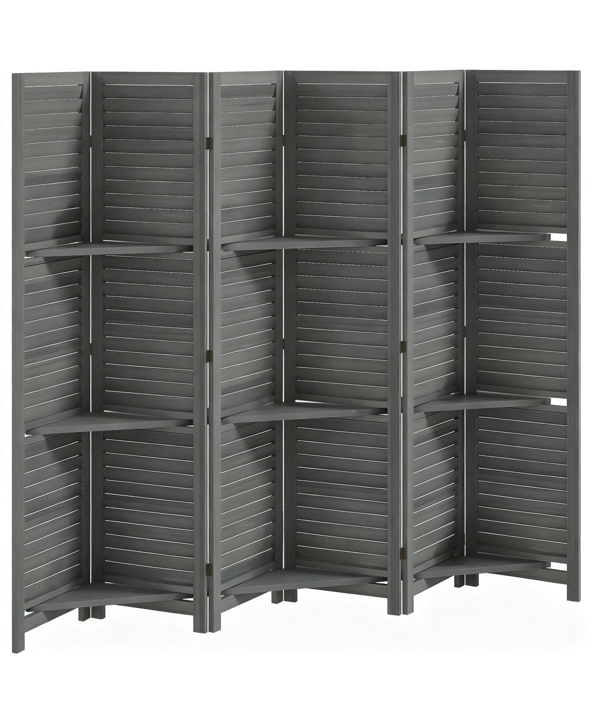 Click here for Yigii Wood Room Divider with Shelves and Folding D... prices