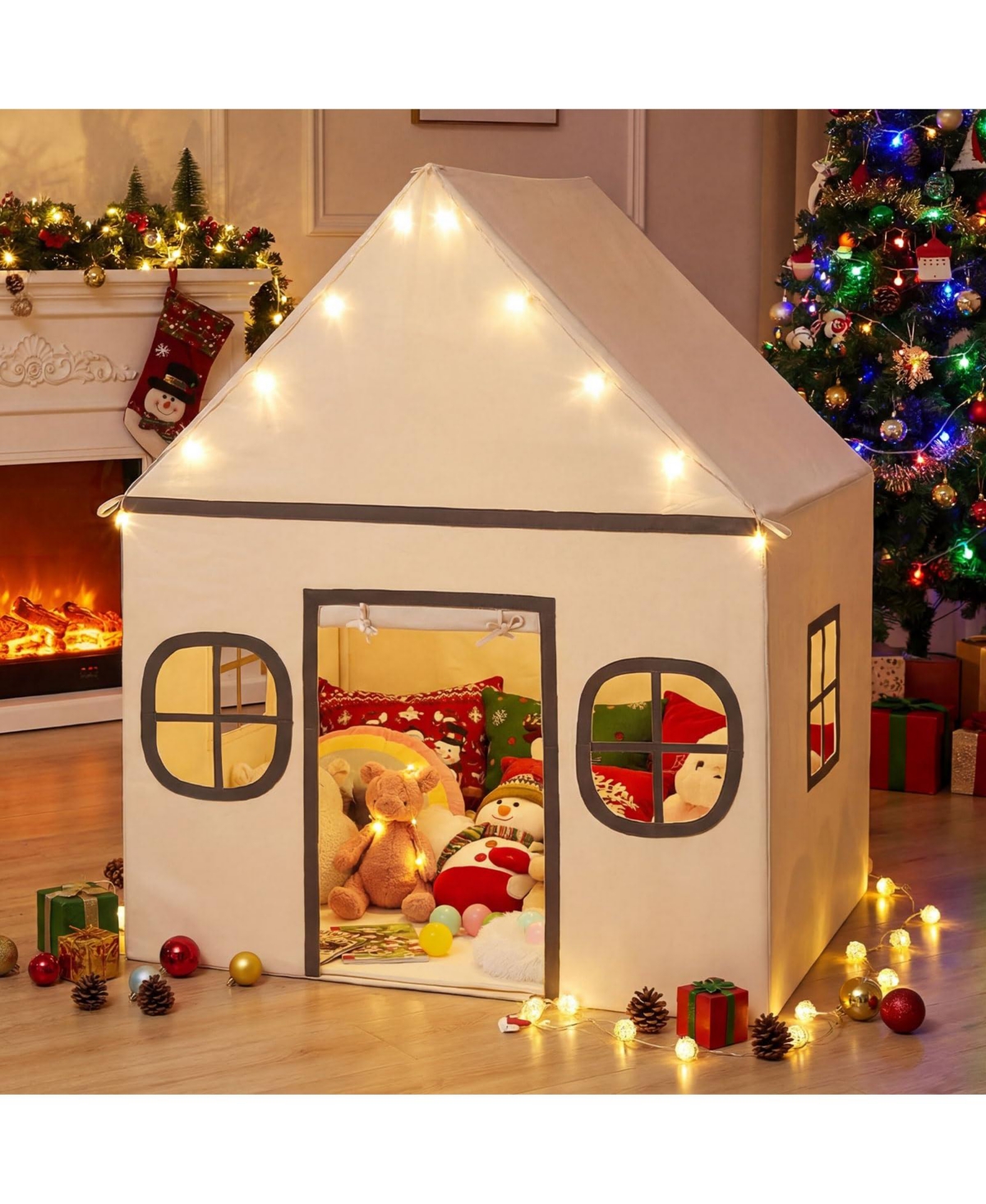 Click here for Mecale Kids Large Playhouse Tent with Star Lights... prices