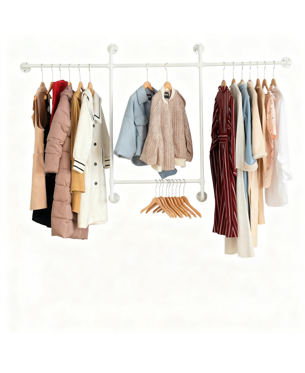 Click here for Yigii Industrial Metal Pipe Wall Garment Rack with... prices