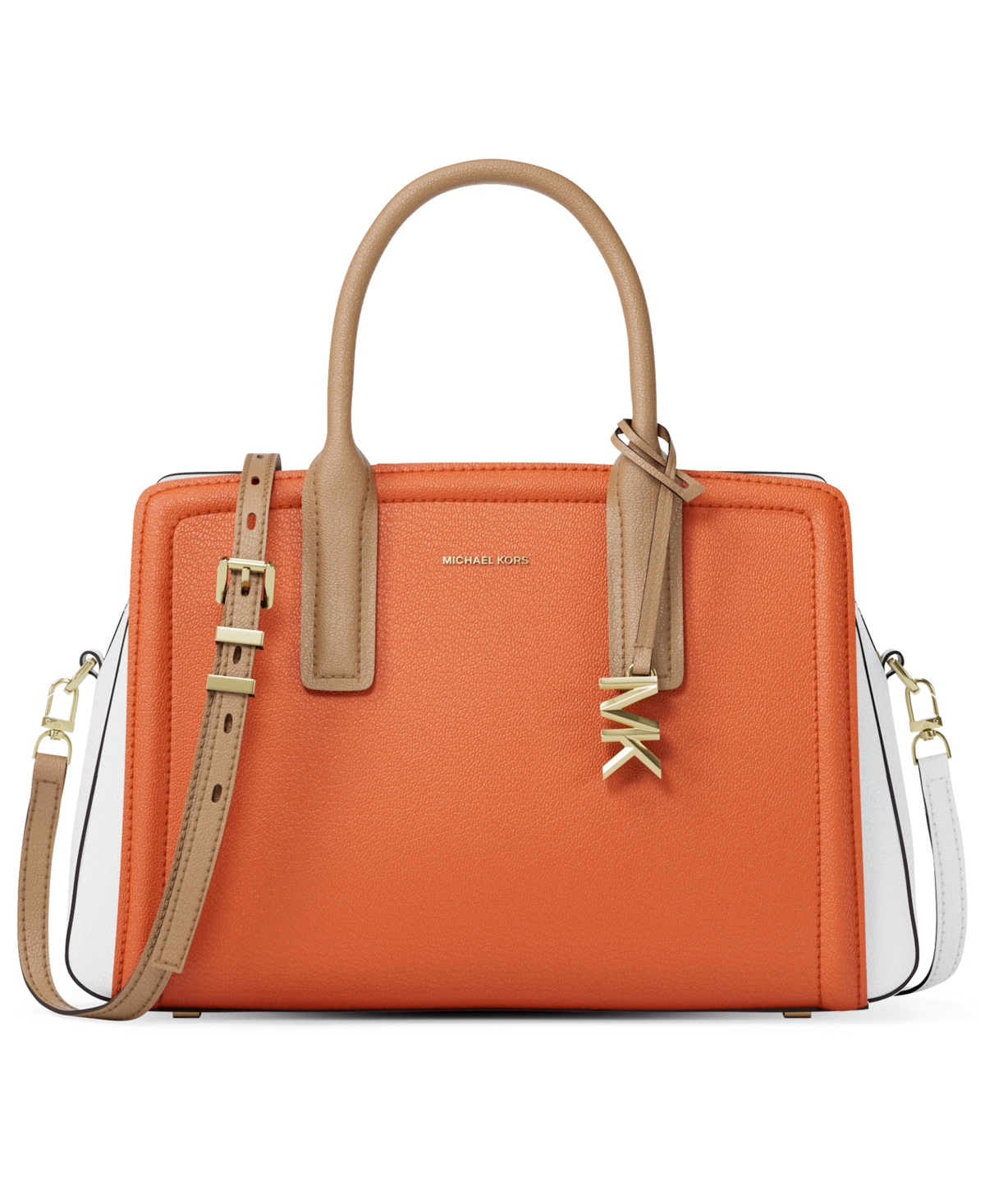 Click here for Michael Kors Womens Laila Medium Color-Block Leath... prices