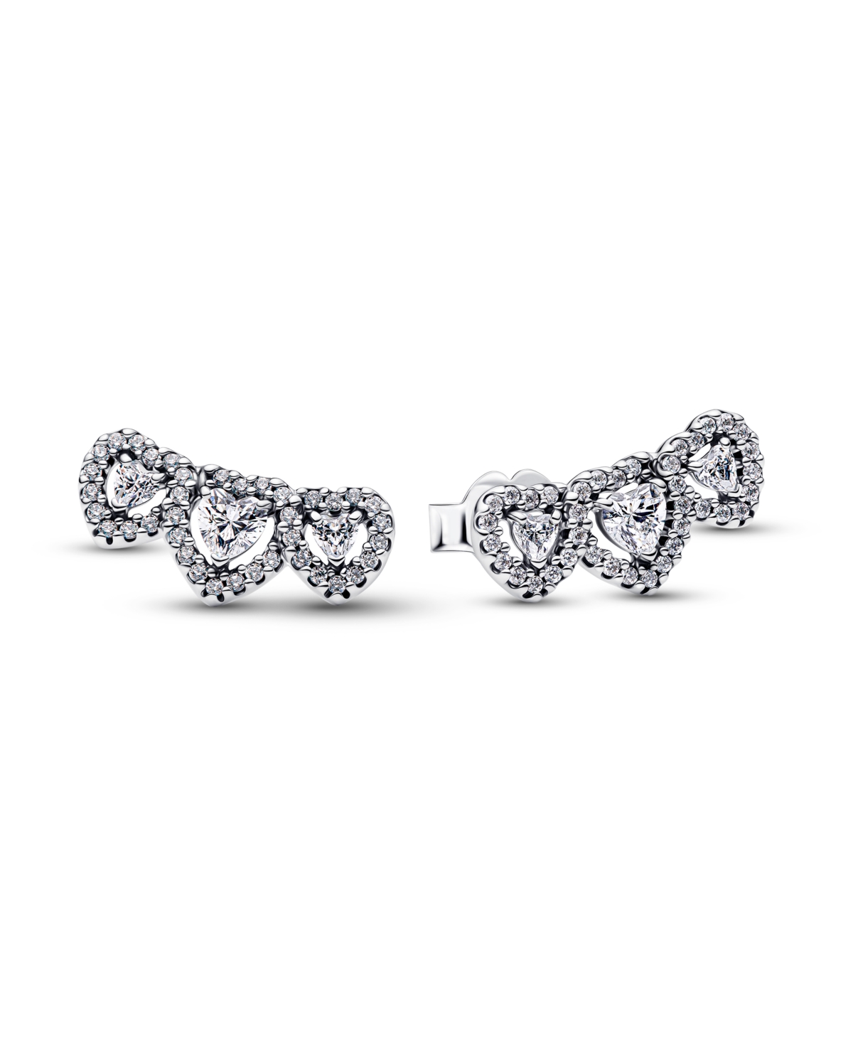 Click here for Pandora Halo Heart Trilogy Stud Earrings - Silver prices