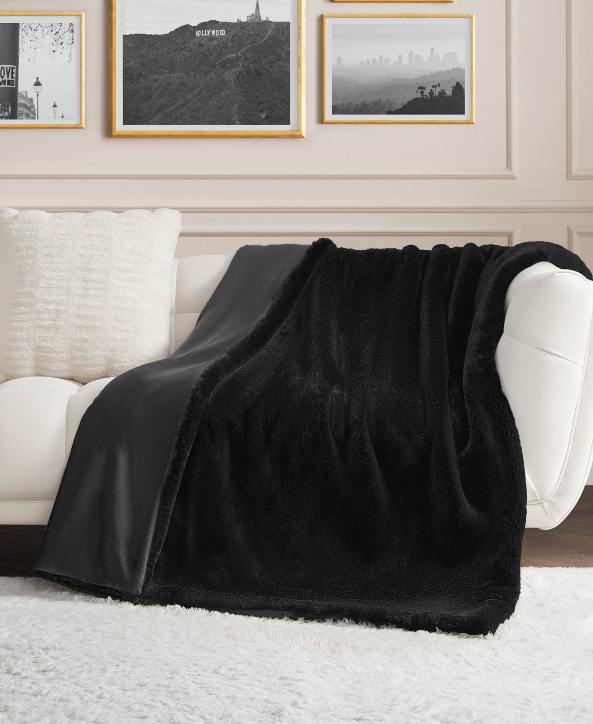 Click here for Juicy Couture Big Fluffy Solid Faux Fur Throw  50... prices