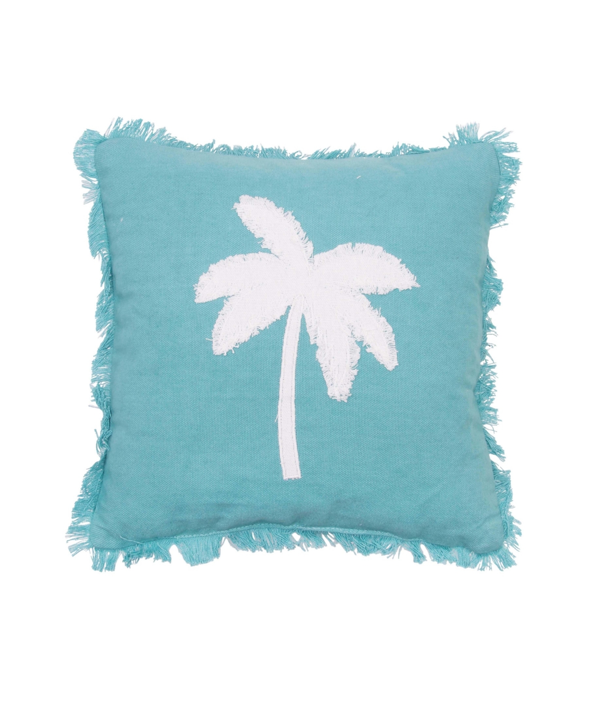 Click here for C&F Home Aqua Palm Tree Tufted Fringed Throw Pillo... prices