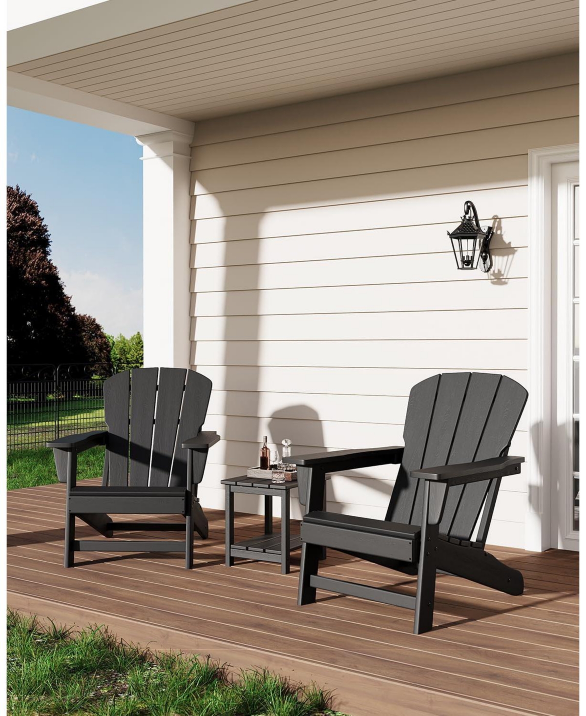 Click here for gaomon Modern Hdpe Plastic Adirondack Chair Set of... prices