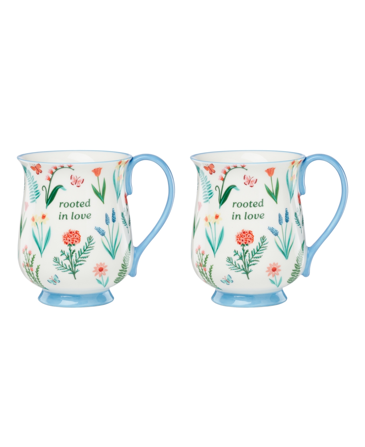 Click here for Oneida First Blooms Mugs  Set of 2 - Blue prices