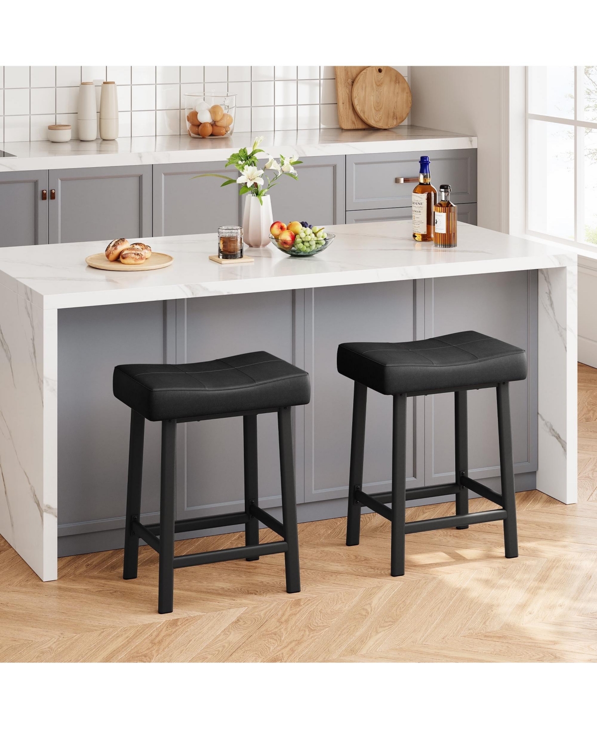Click here for gaomon Counter Height Bar Stools Set of 2  Pu Leat... prices