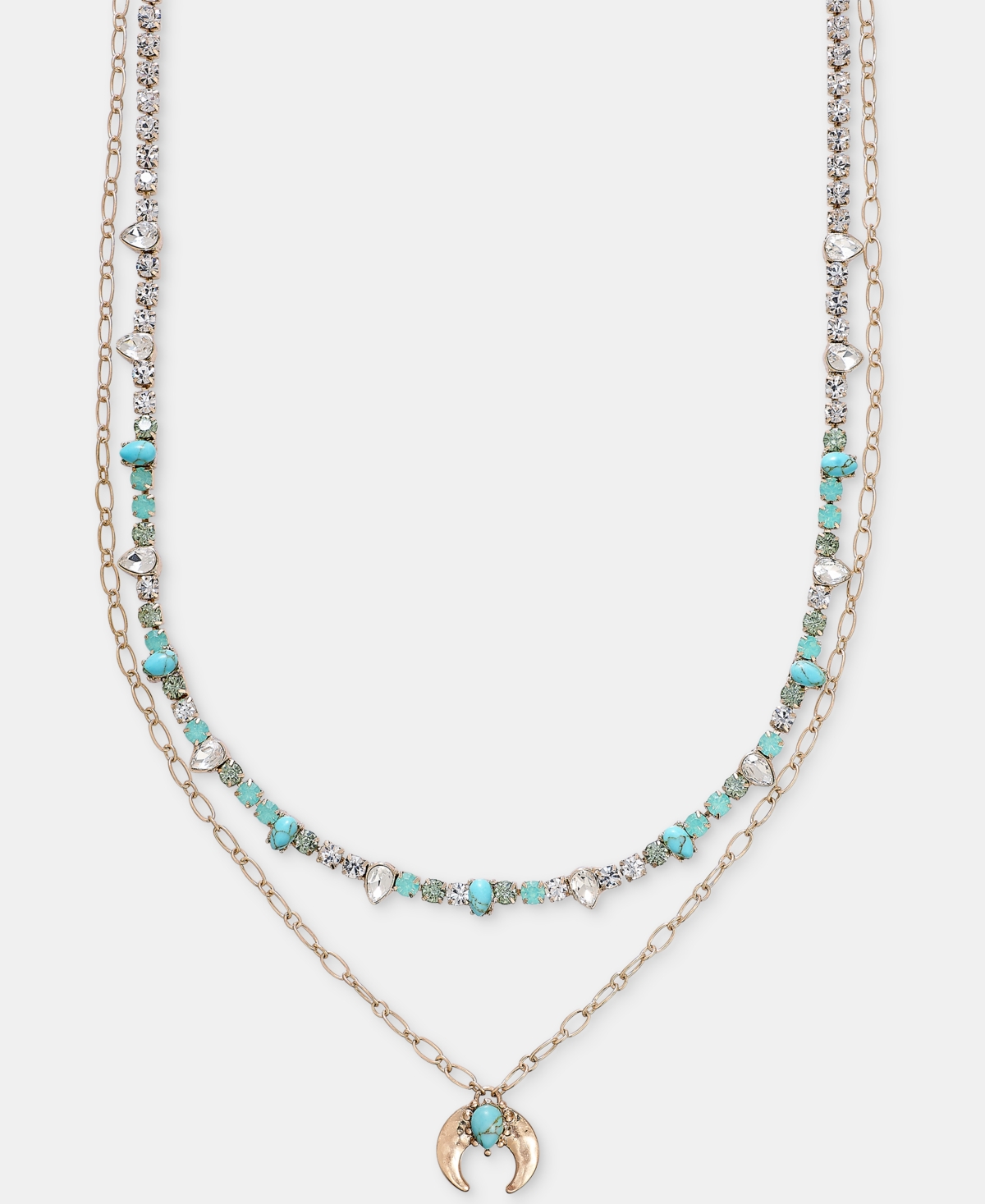 Click here for lonna & lilly Mixed Stone Layered Pendant Necklace... prices