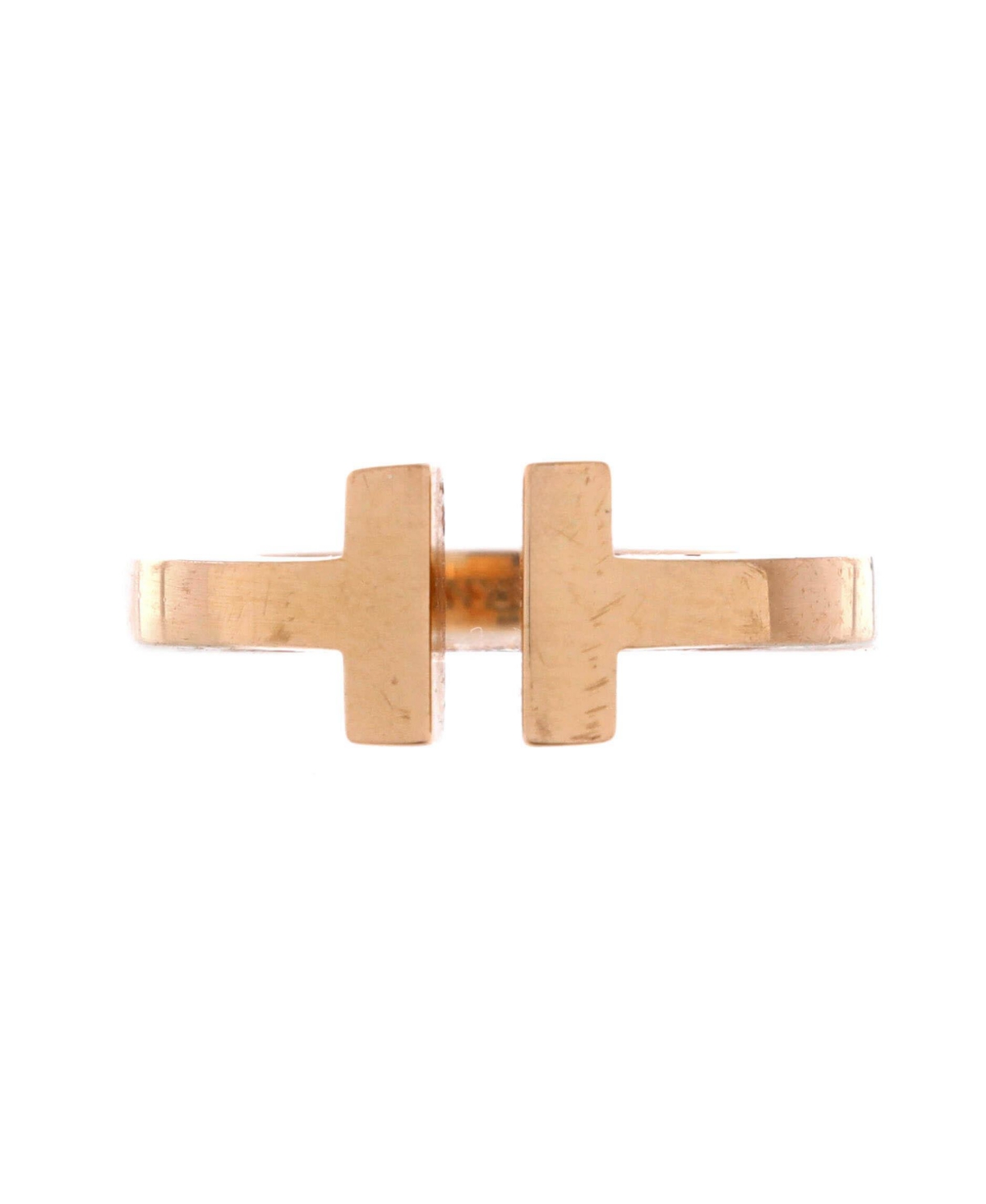 Click here for Pre-Owned Tiffany & Co T Square Ring - 18k rose go... prices