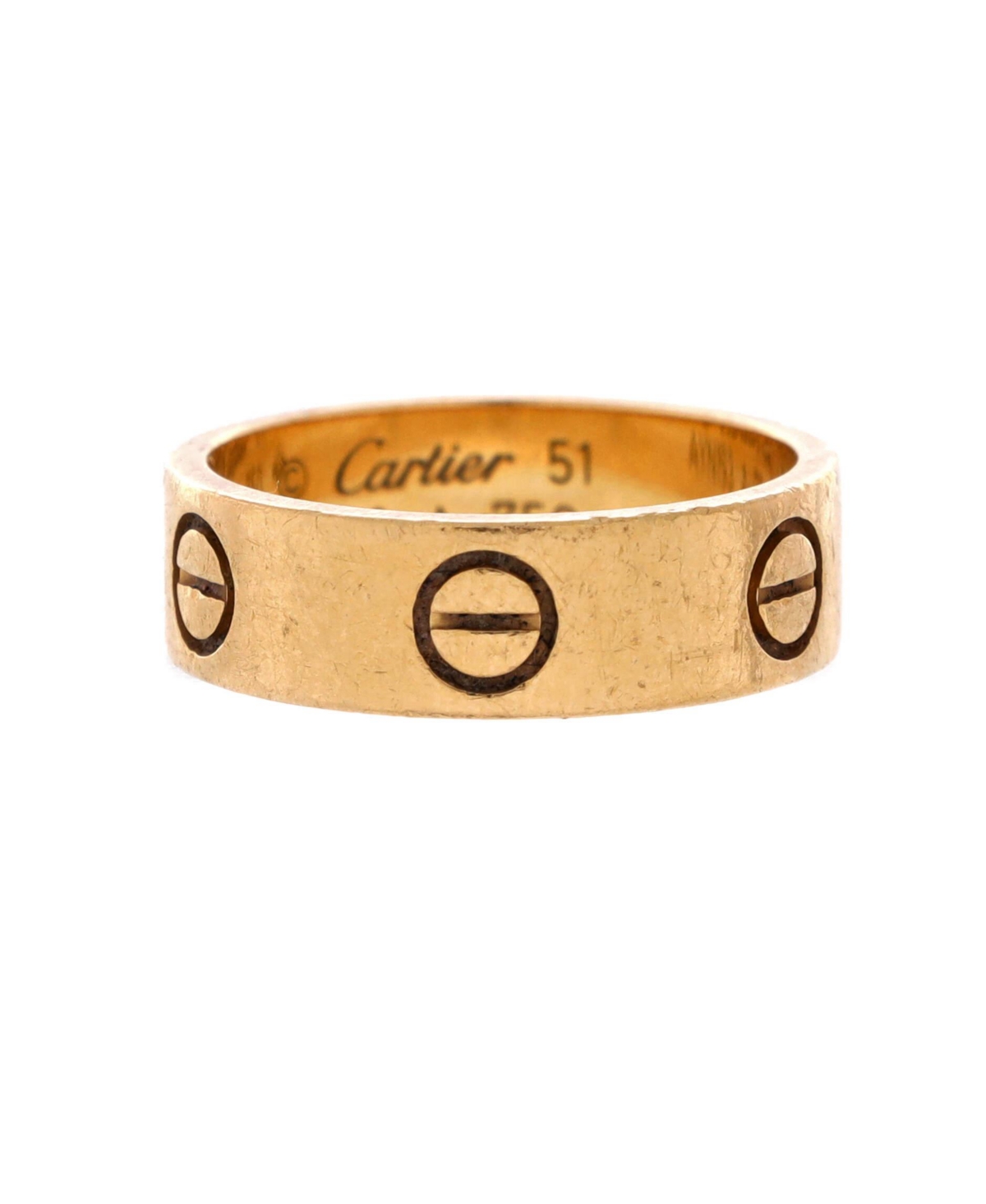 Click here for Pre-Owned Cartier Love Band Ring - 18k yellow gold prices