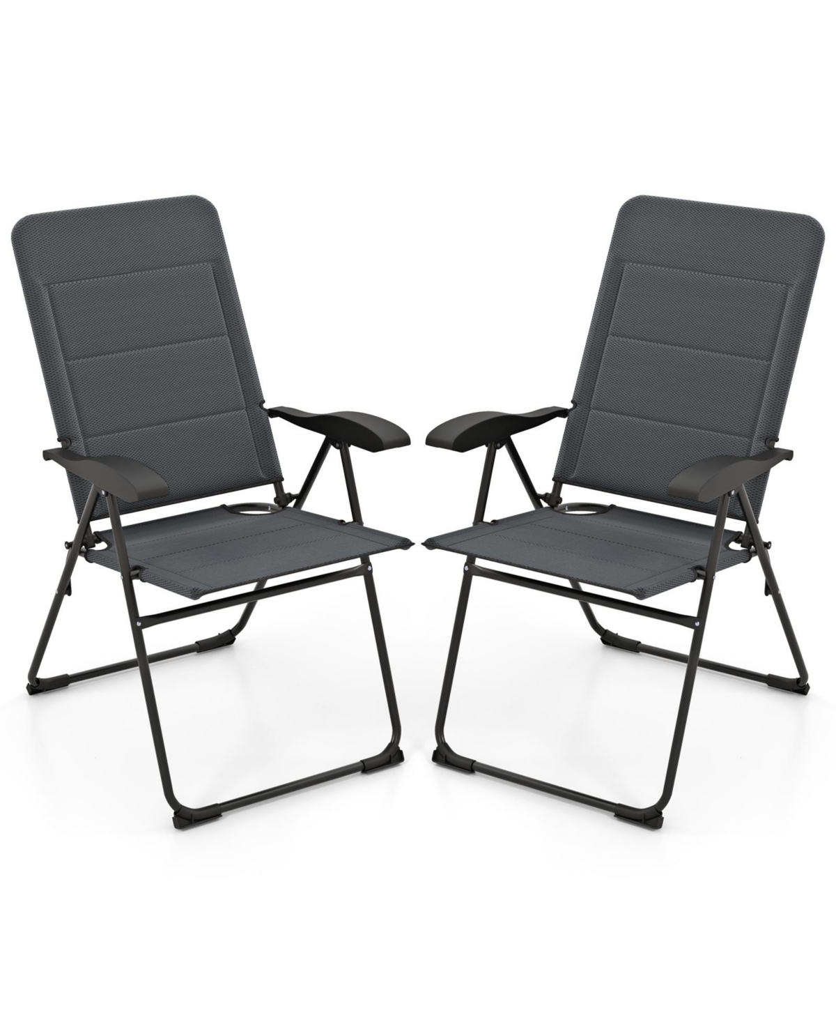 Click here for Gymax 2PCS Patio Folding Chairs Back Adjustable Re... prices