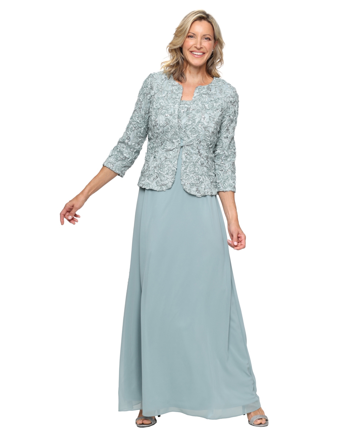 Click here for Alex Evenings Petite Soutache-Bodice Gown & Jacket... prices