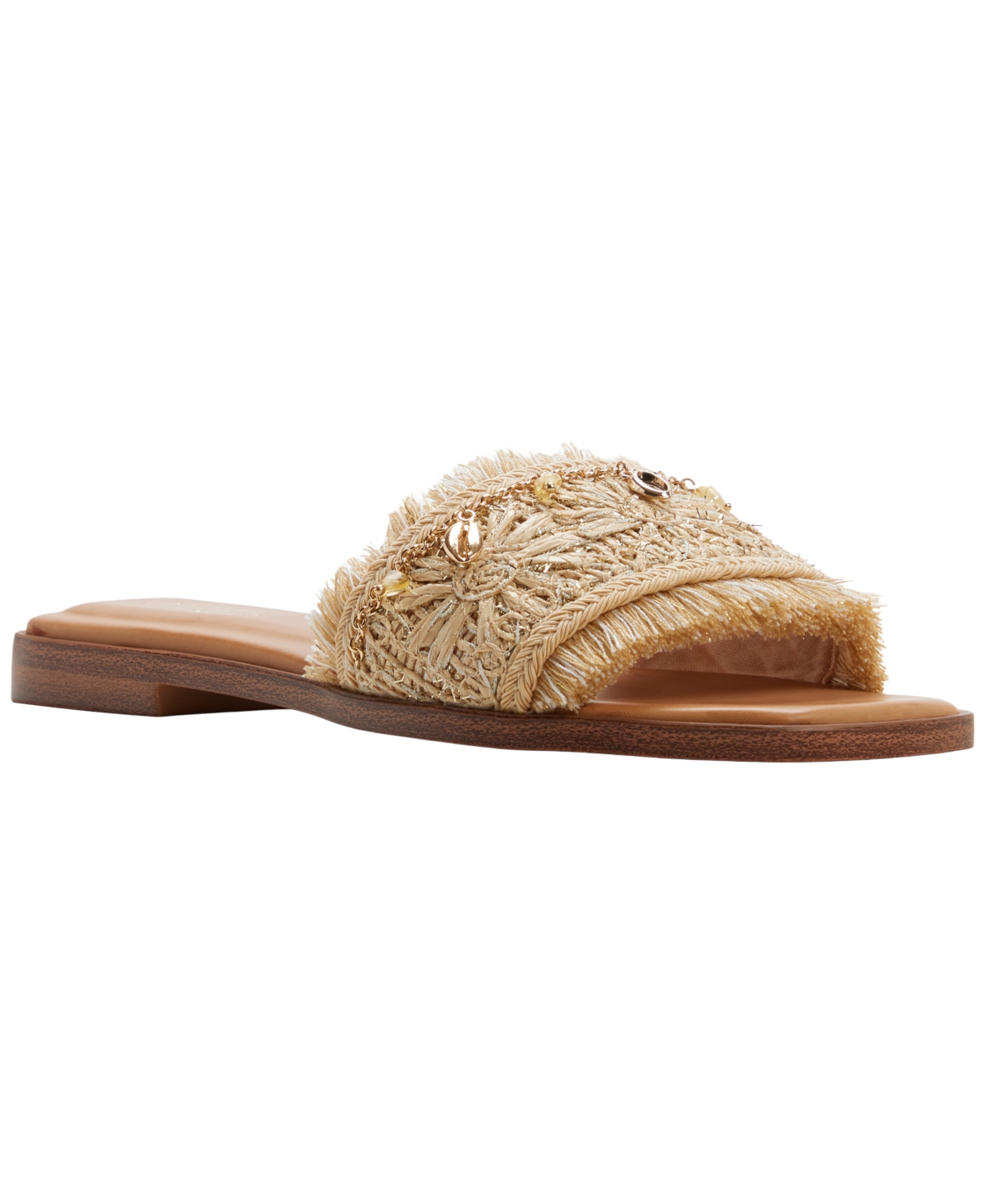 Click here for Aldo Womens Aurana Slip-On Flat Sandals - Natural... prices