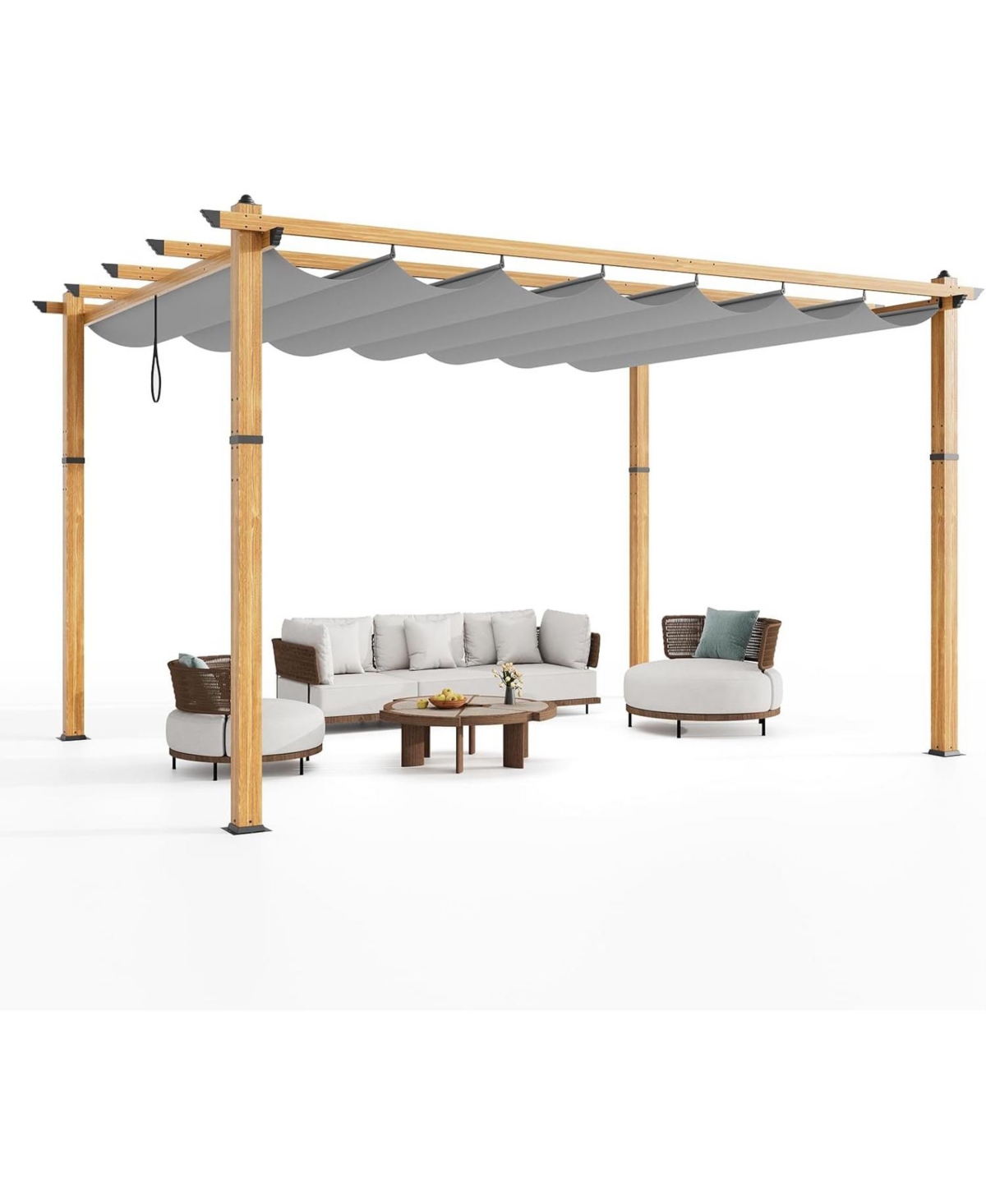 Click here for gaomon 10x13 ft Outdoor Aluminum Pergola with Retr... prices