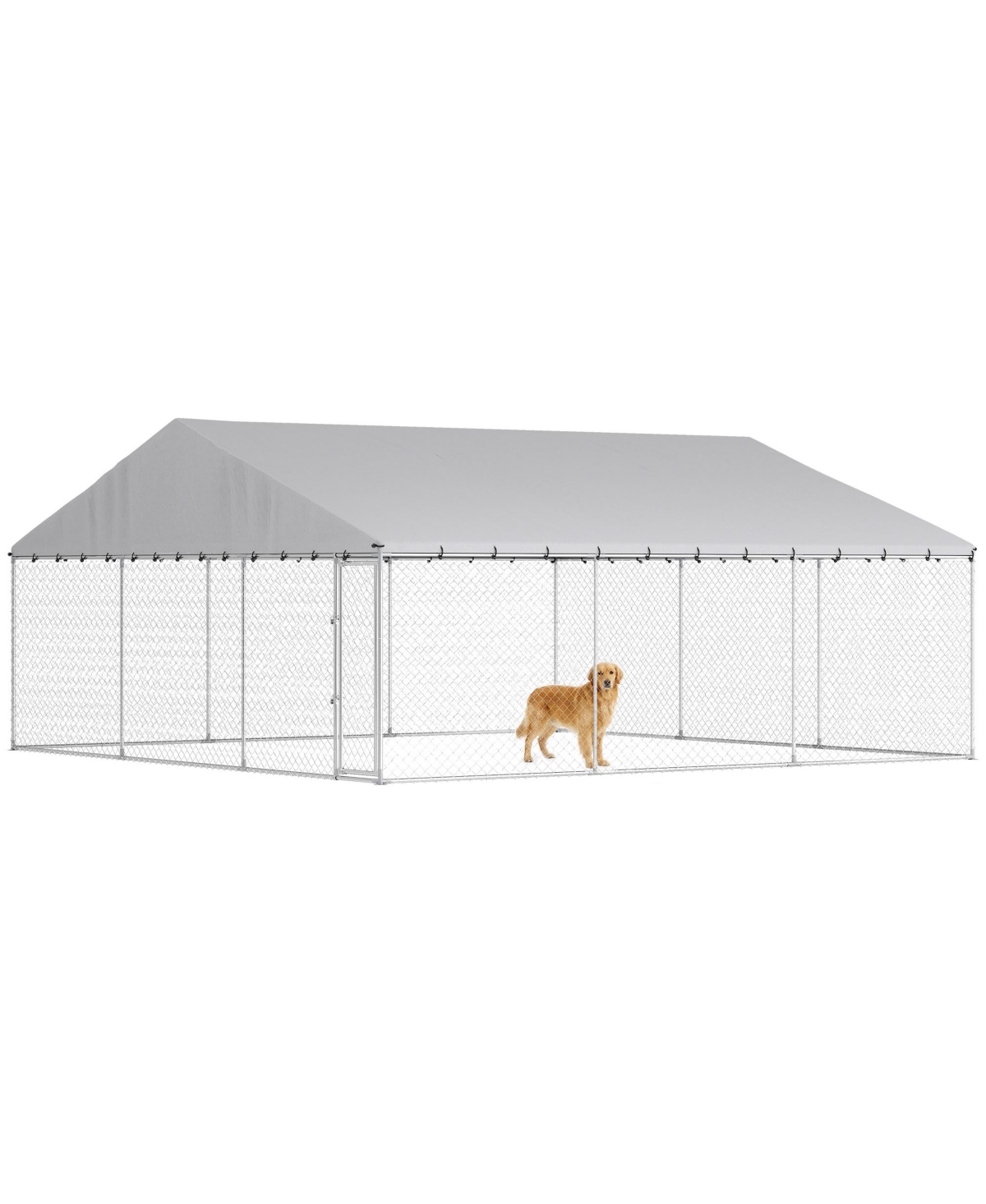Click here for PawHut 19.7 x 19.7 x 8.9 Outdoor Dog Kennel with R... prices