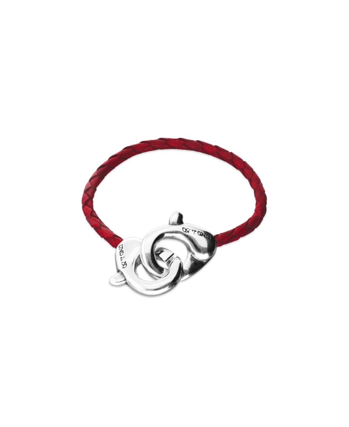 Click here for UNOde50 Red Leather Men Bracelet with Interlocked... prices