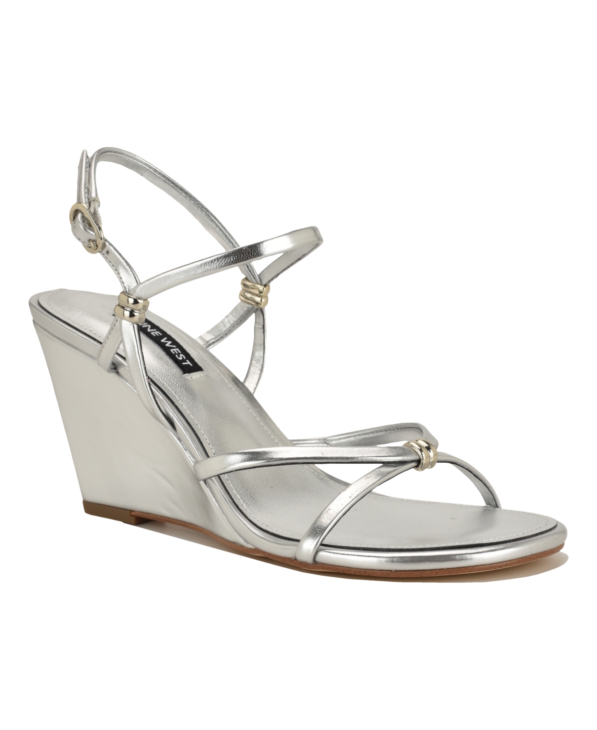 Click here for Nine West Womens Devva Wedge Dress Sandals - Silve... prices