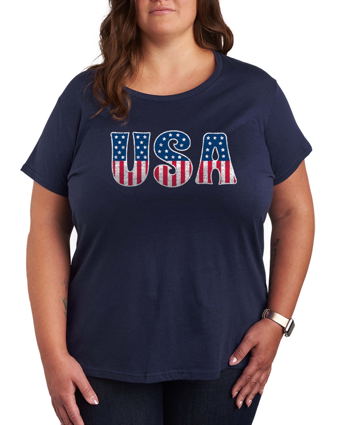 Click here for Hybrid Apparel Plus Size Instant Message Usa Flag... prices