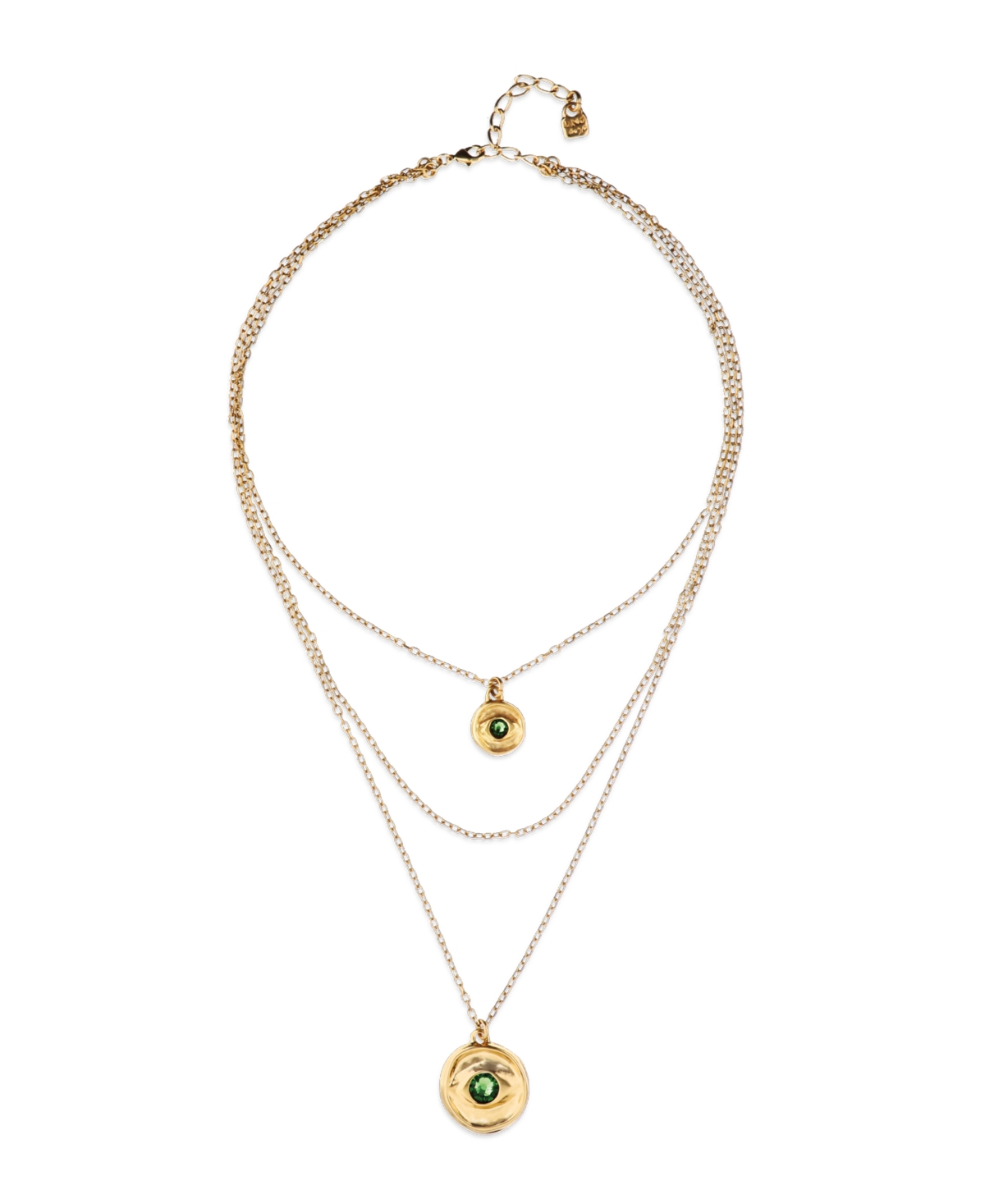 Click here for UNOde50 Metal alloy triple necklace pleaded in gol... prices