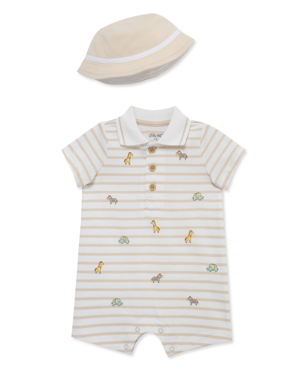 Click here for Little Me Baby Boys Safari Romper & Bucket Hat  2-... prices