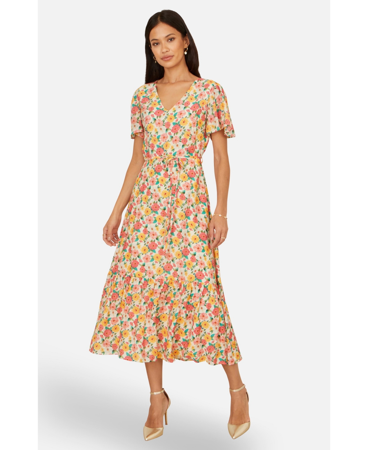 Click here for Yumi Womens Midi Tea Dress - Multi prices