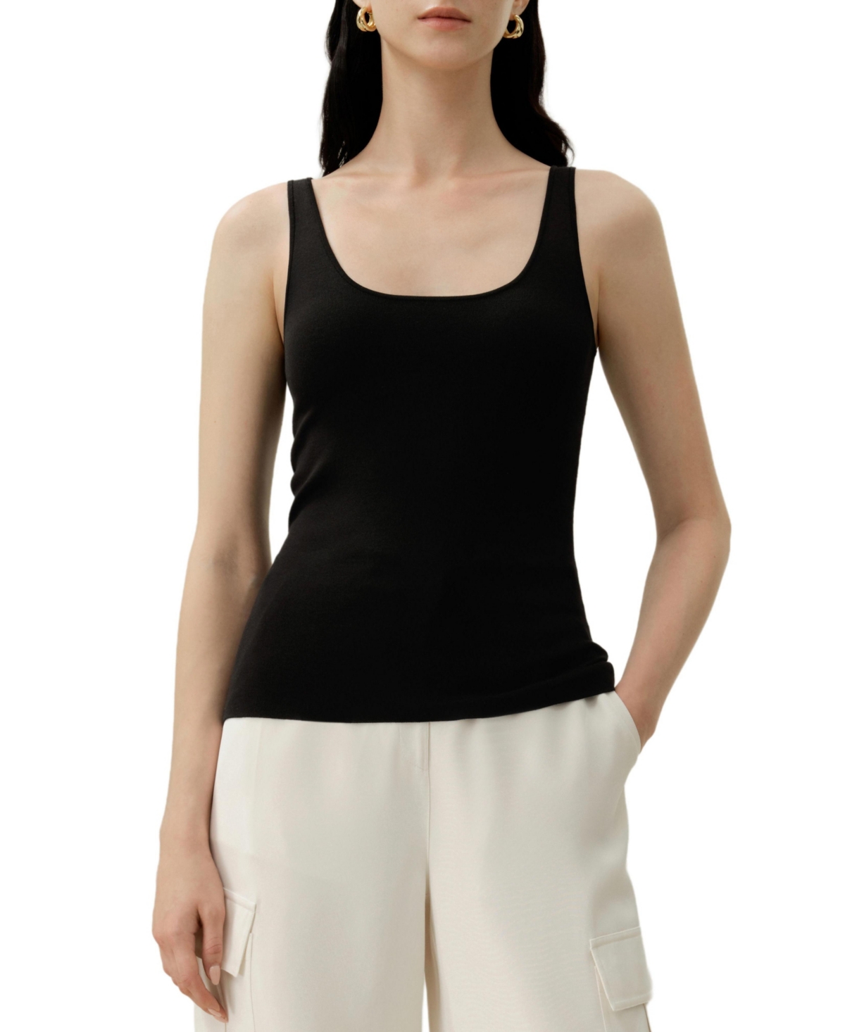 Click here for Lilysilk Womens Milano Knit Silk Viscose Tank Top... prices