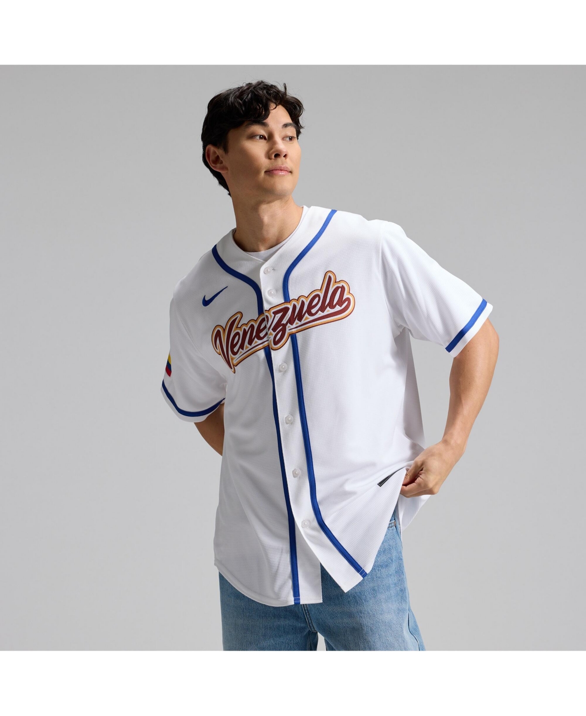 Click here for Nike Mens White Venezuela Baseball 2026 World Base... prices