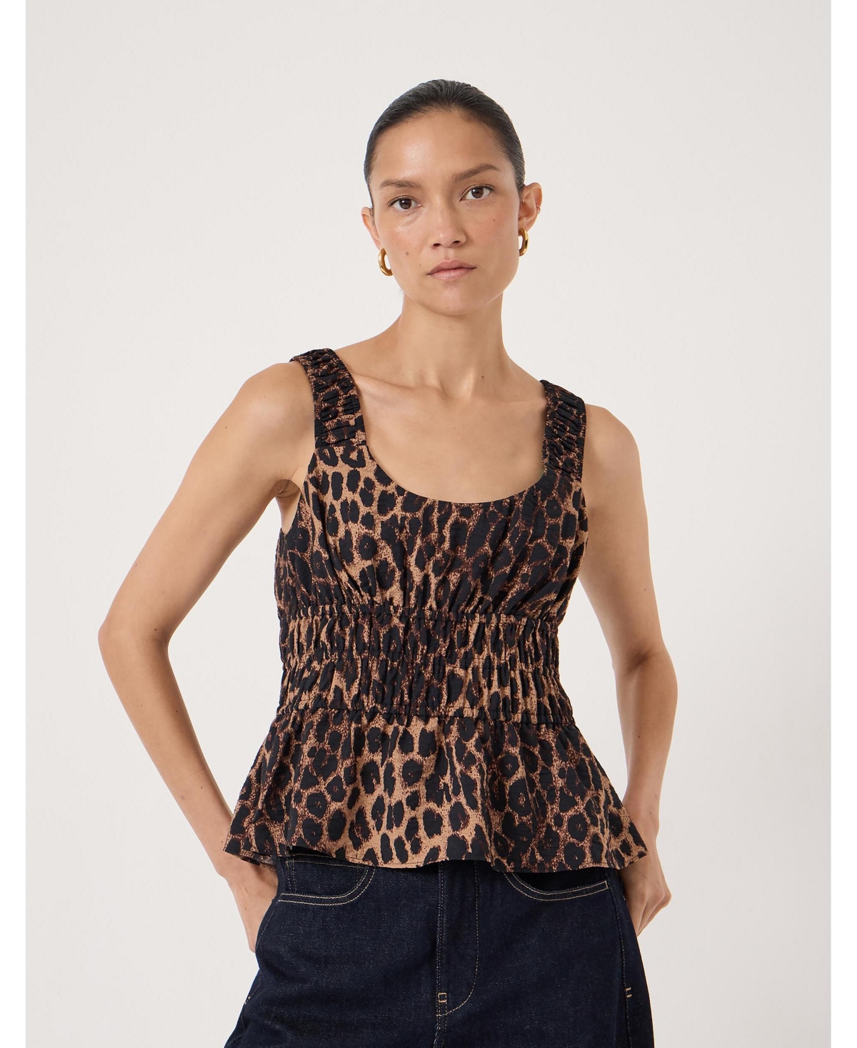 Click here for Hush Womens Air Flow Gathered Straps Top - Soft le... prices