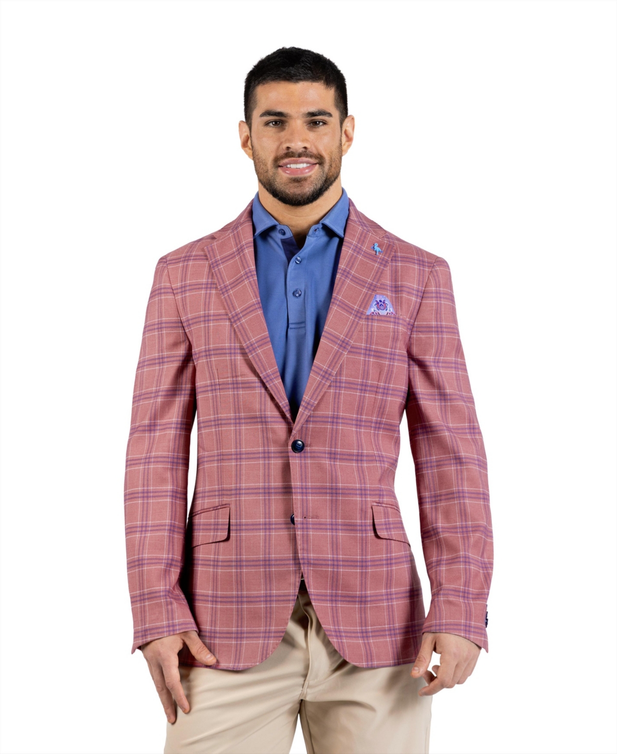 Click here for TailorByrd Mens Melange Shadow Plaid Sport Coat -... prices