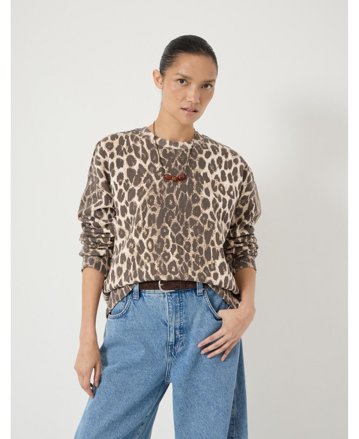 Click here for Hush Womens Astra Leopard Print Cotton Sweatshirt... prices