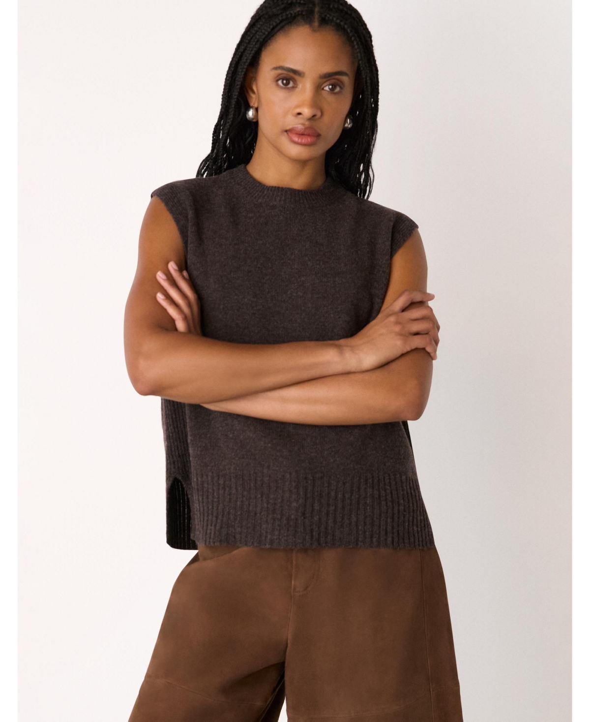 Click here for Whistles Womens Wool Sleeveless Vest prices