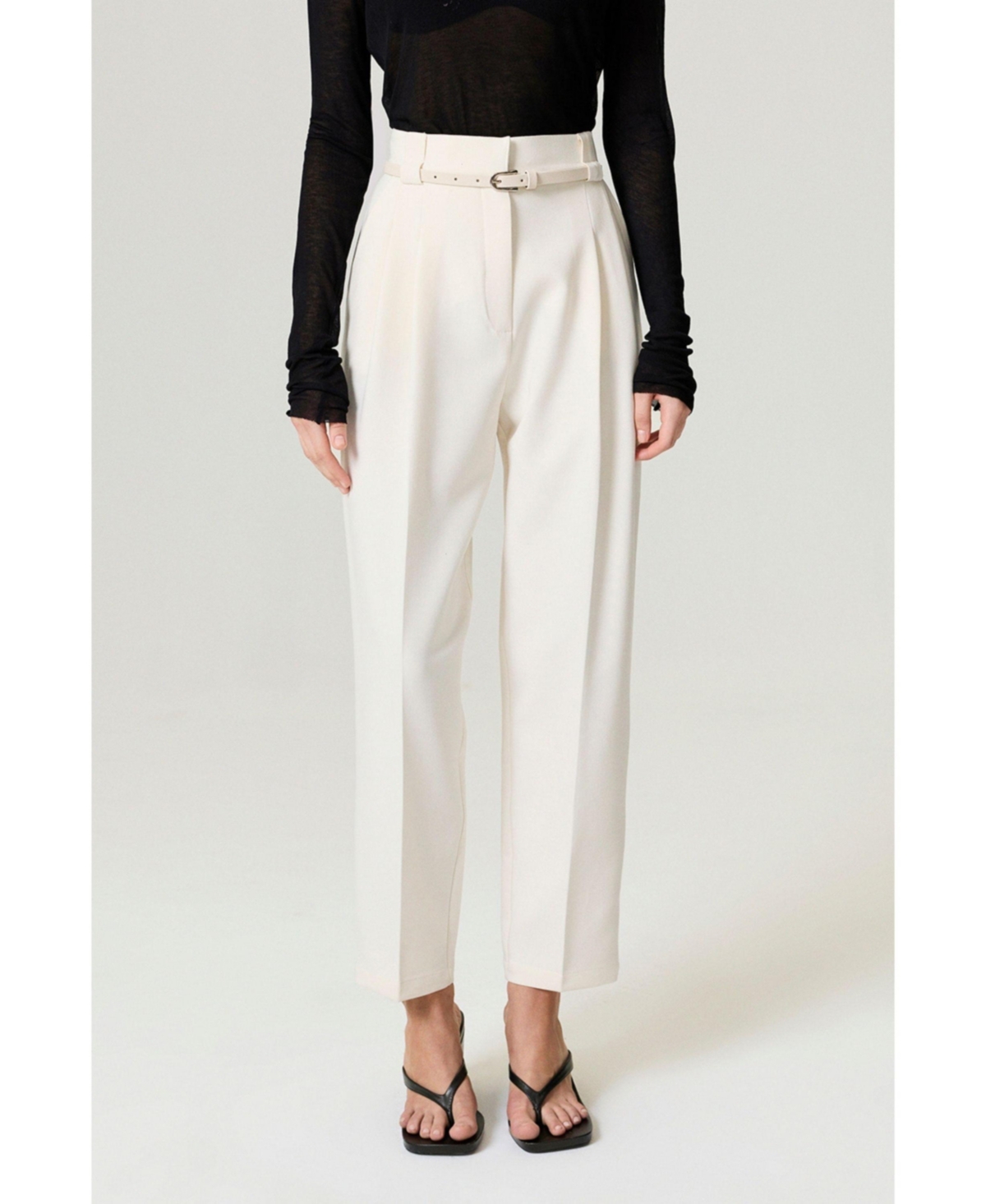 Click here for Nocturne Womens Belt Detailed Pants - Open white prices