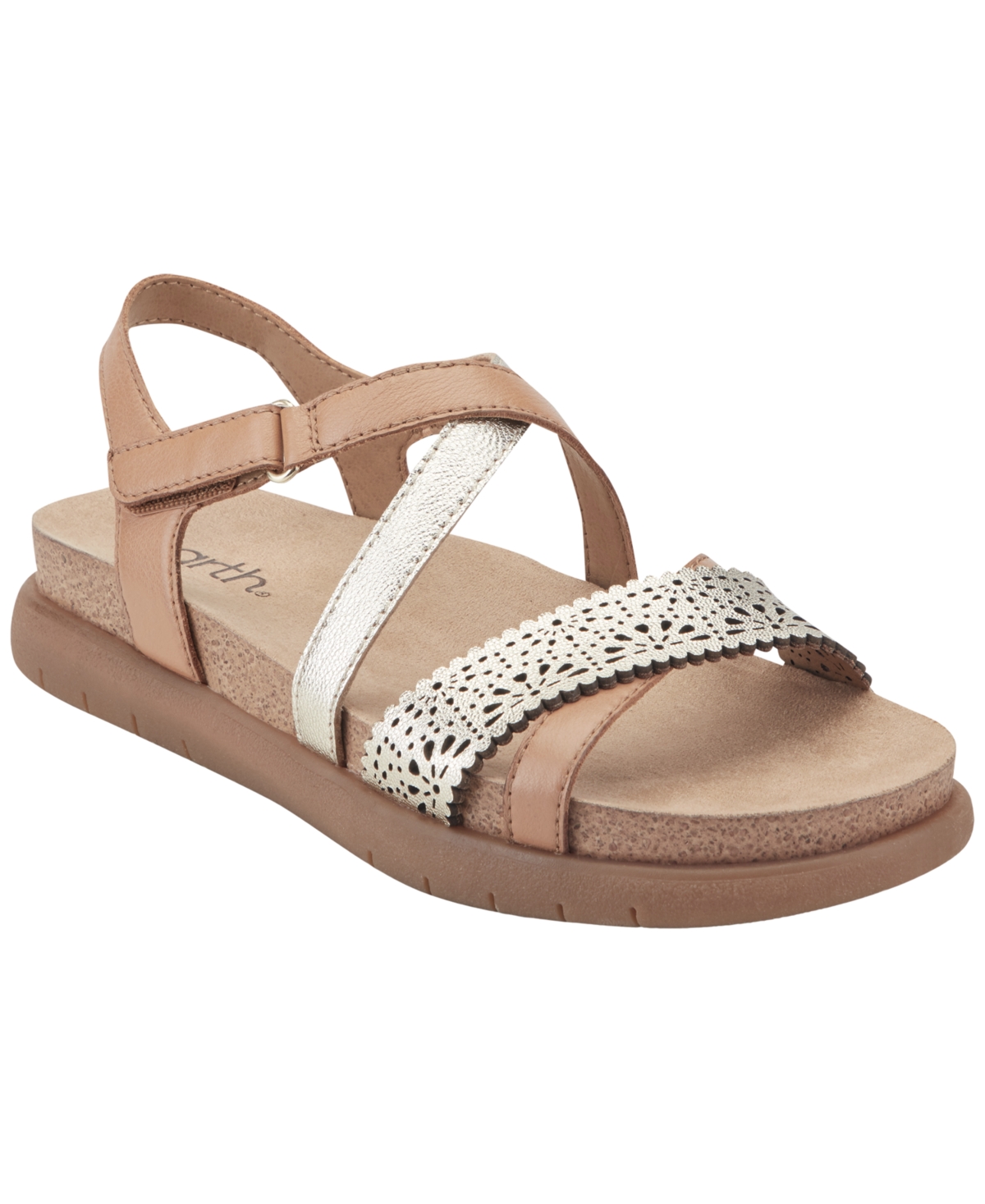 Click here for Earth Womens Athena Strappy Footbed Flatform Sanda... prices