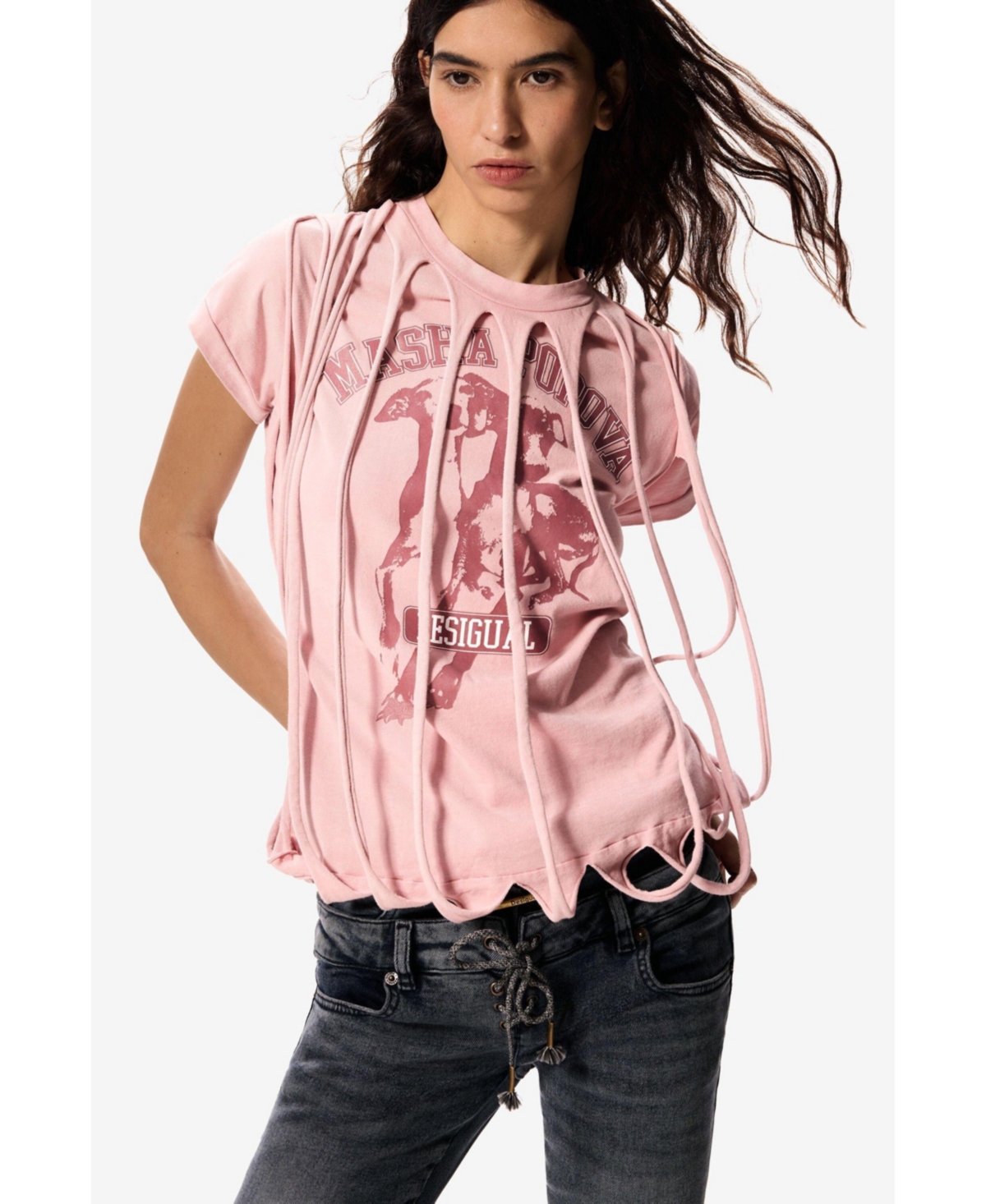 Click here for Desigual Womens Short-Sleeved T-Shirt Masha Popova... prices