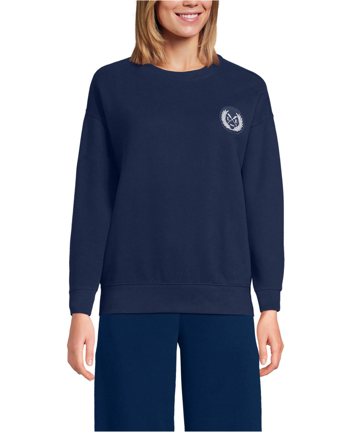 Click here for Lands End Womens Relaxed Serious Sweats Long Sleev... prices