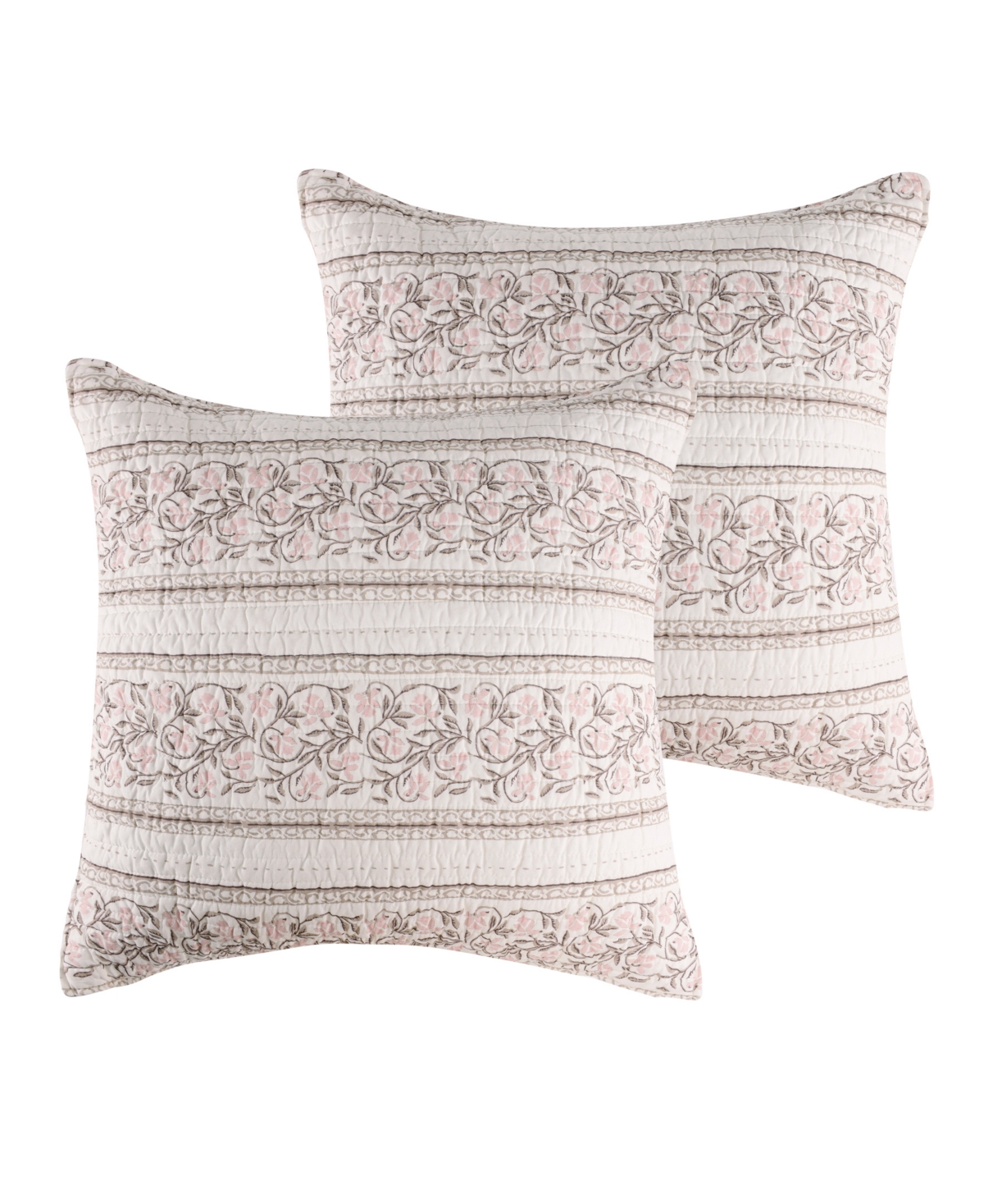Click here for Levtex Adare 2-Pc. Sham Set  European - Blush prices